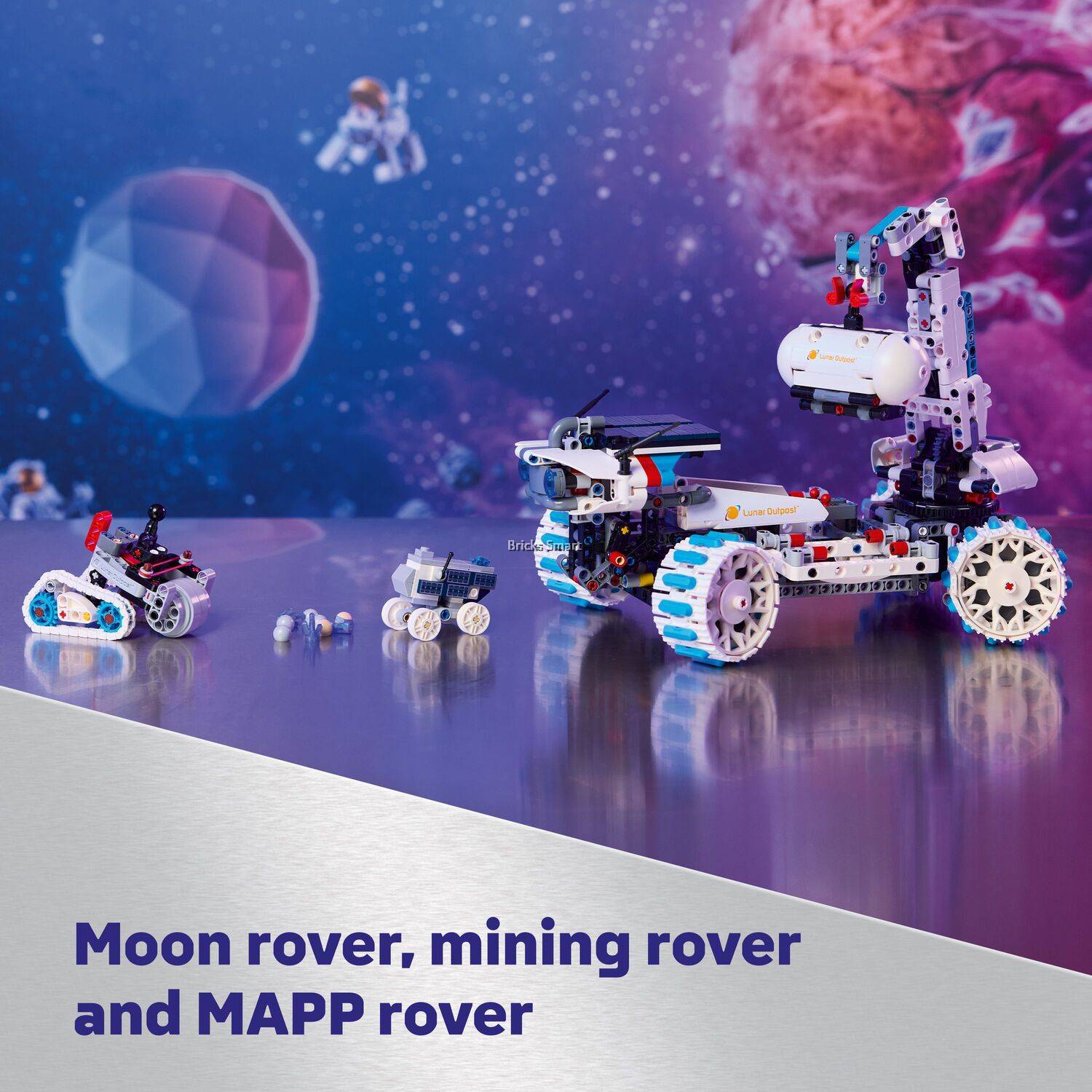 LEGO 42211 Technic Lunar Outpost Moon Rover Space Vehicle Building Toy Set