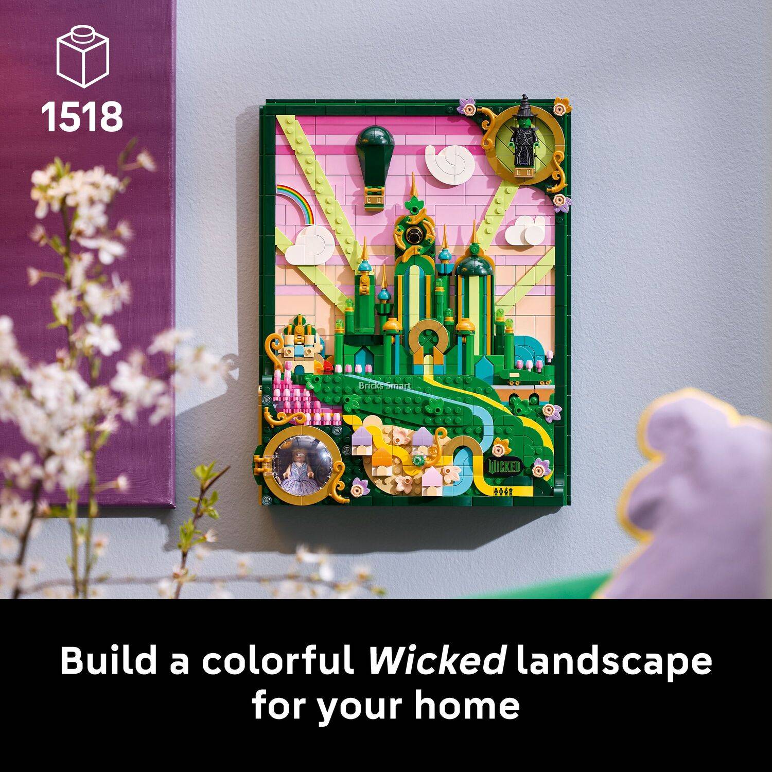 LEGO 75685 Wicked Emerald City Wall Art Building Kit
