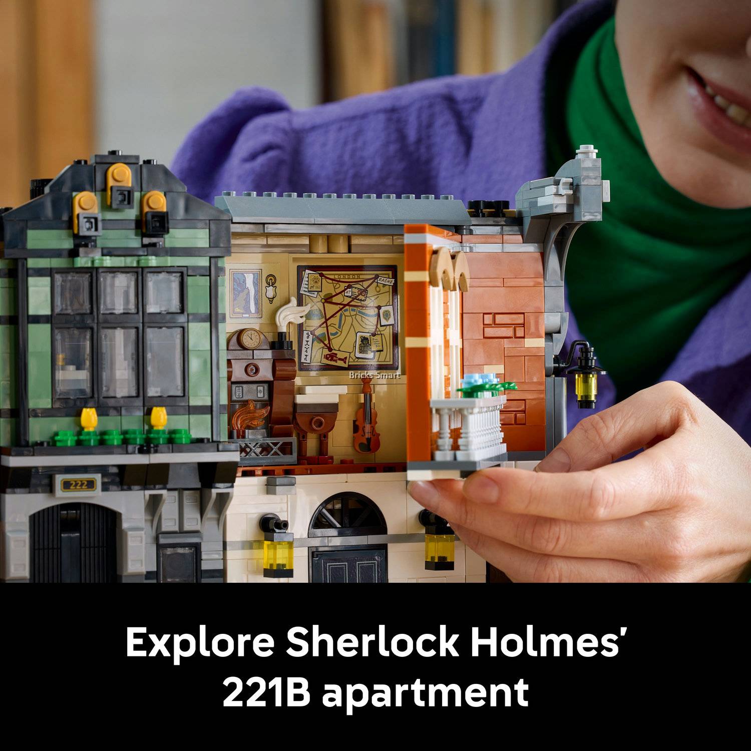 LEGO 10351 Icons Sherlock Holmes: Book Nook Building Toy Set (1359 Pieces)