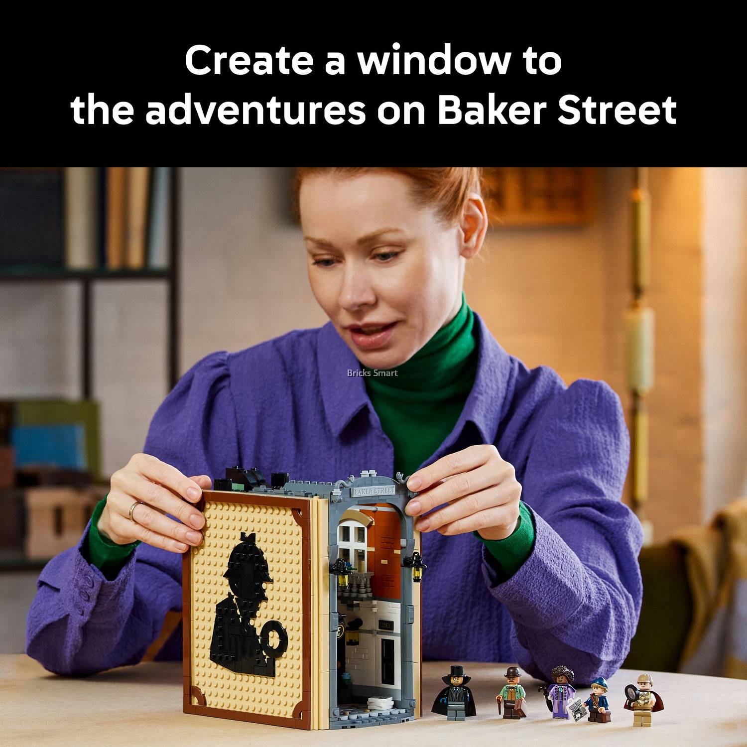 LEGO 10351 Icons Sherlock Holmes: Book Nook Building Toy Set (1359 Pieces)