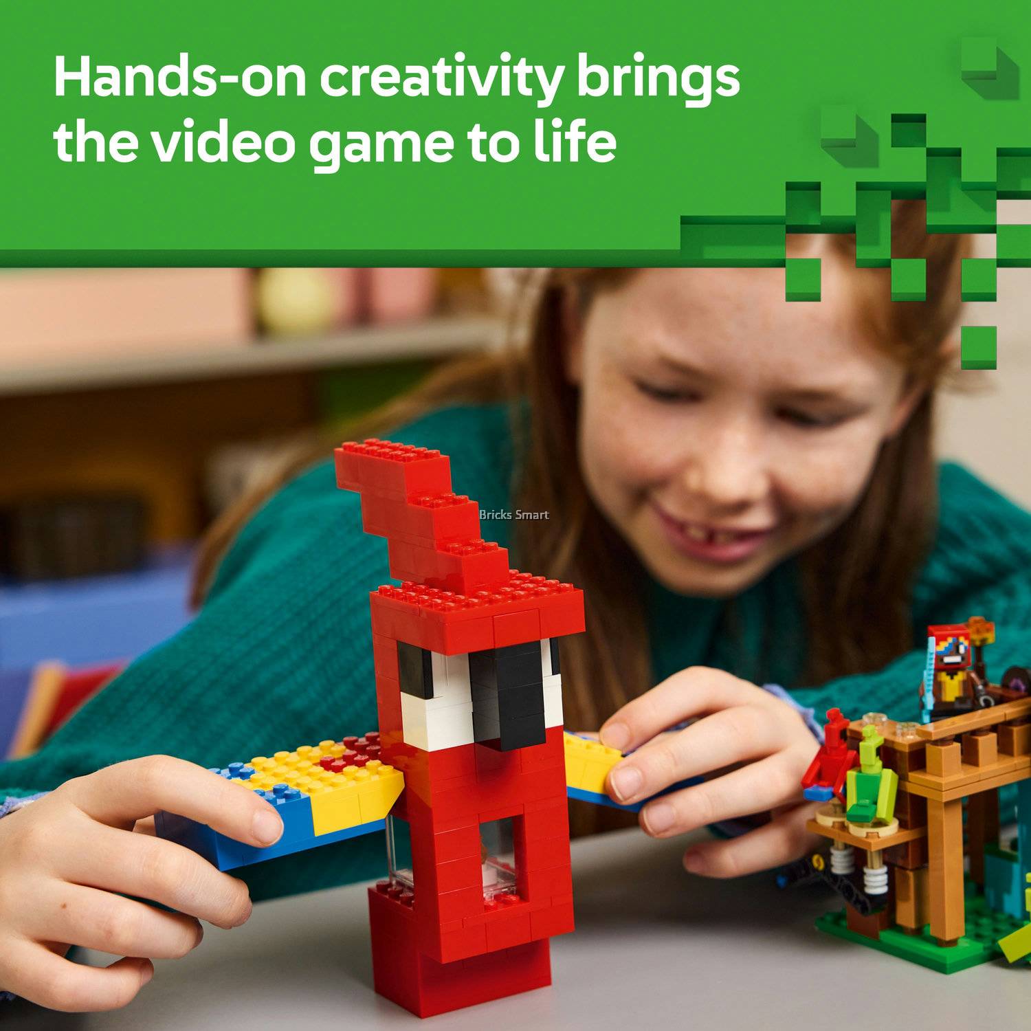 LEGO 21282 Minecraft The Parrot Houses Gamer Toy, with Skeleton Figure ...