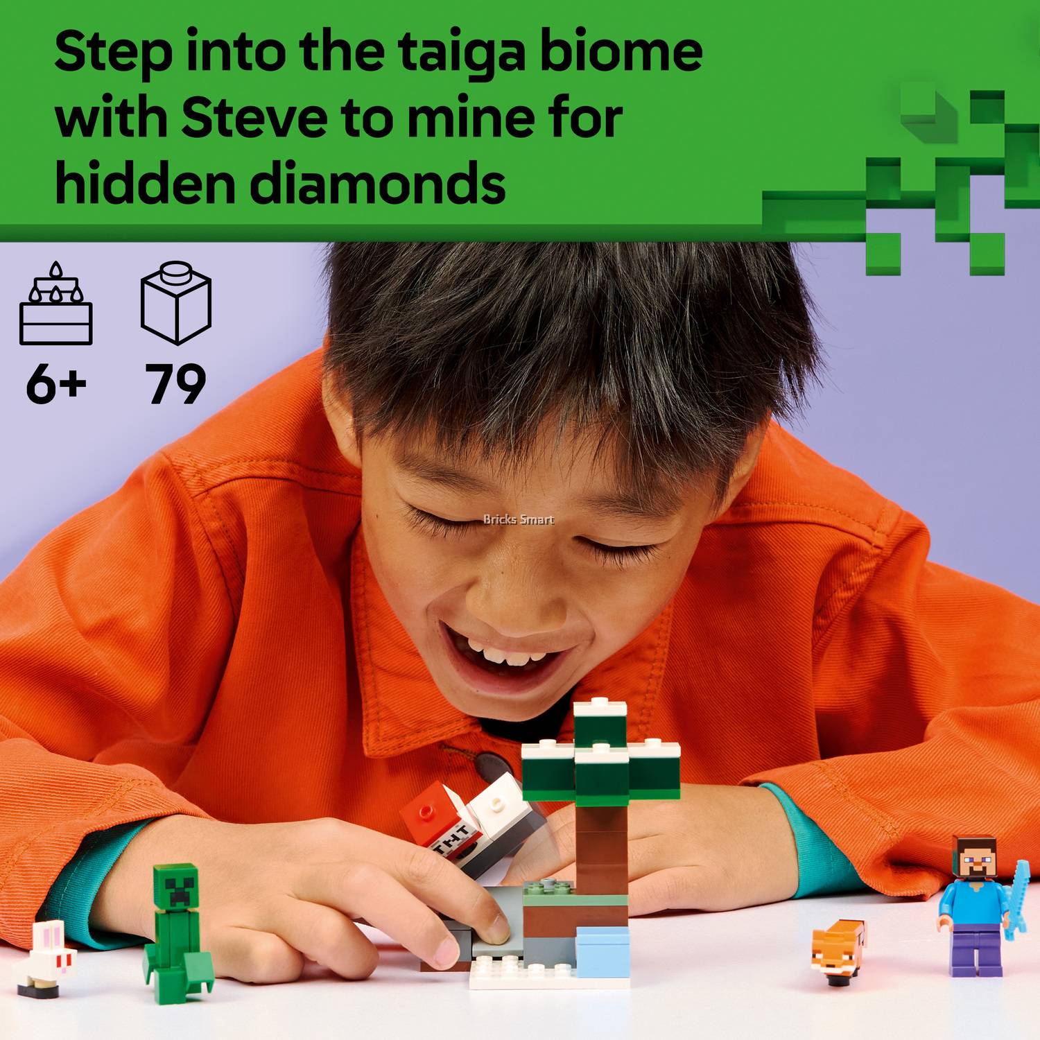 LEGO 21583 Minecraft® Steve's Taiga Adventure Collectible Gaming ...