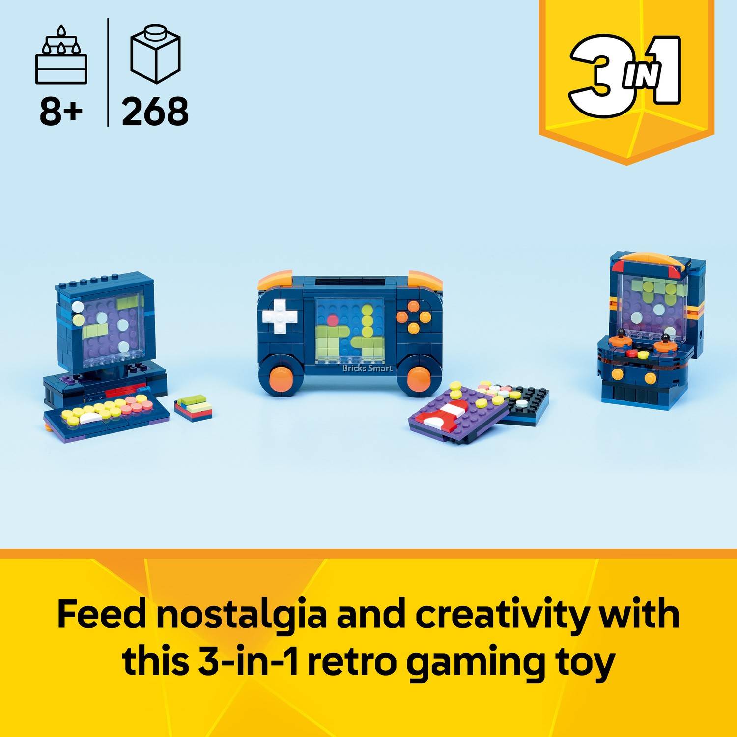 LEGO 31380 Creator 3 in 1 Retro Gaming Console Toy Rebuilds into a ...