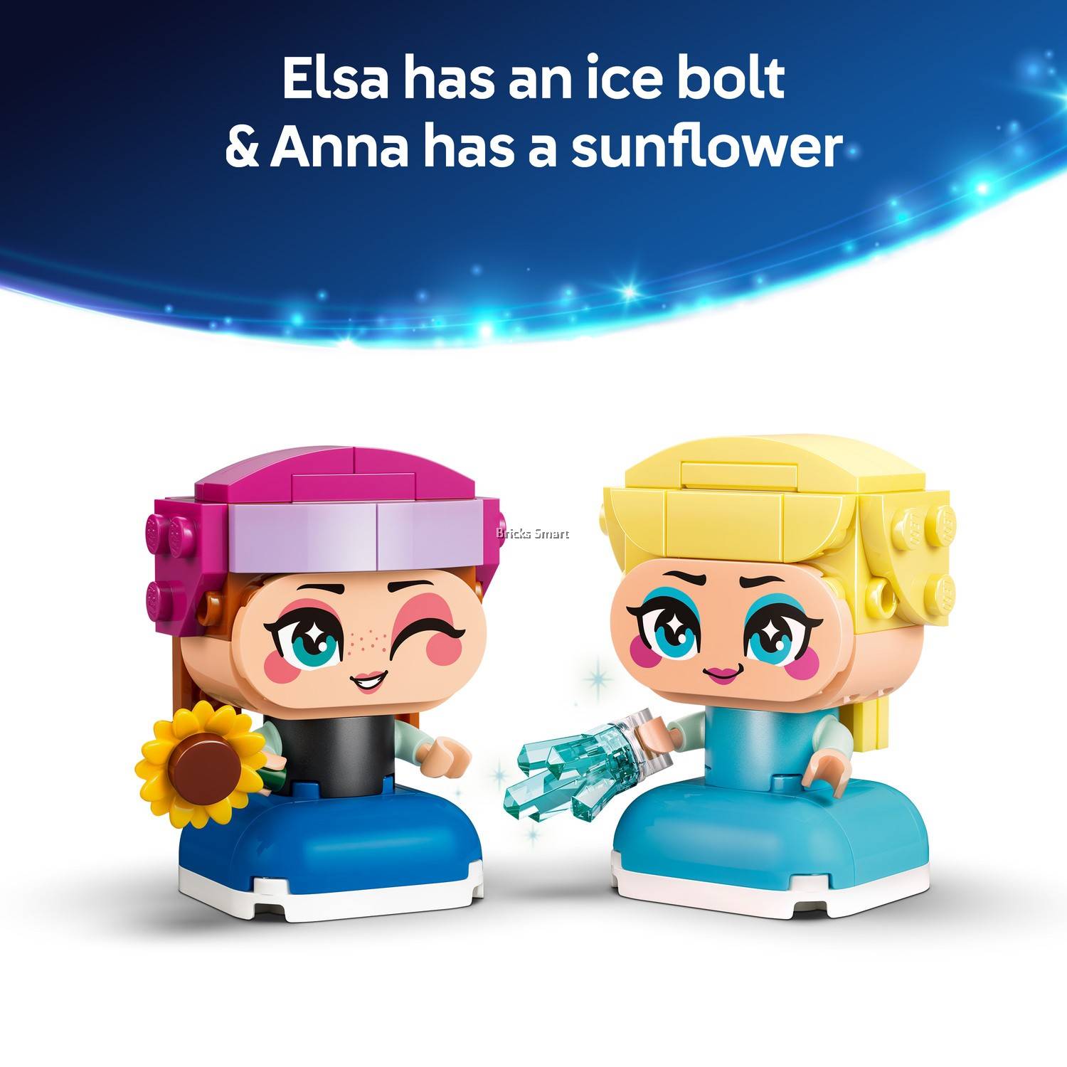 LEGO 43284 Disney Frozen Mini Anna & Elsa 2 Brick-Built Frozen Toy ...