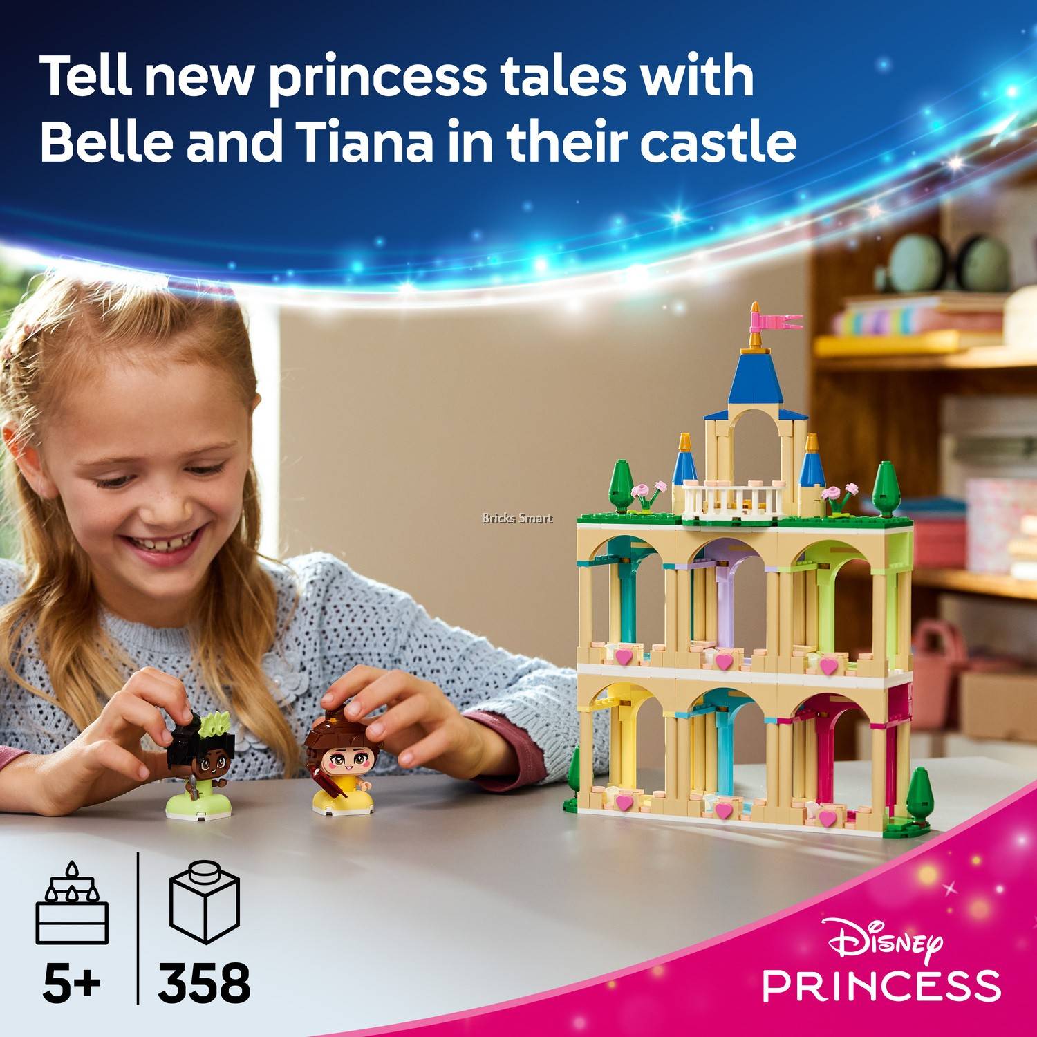LEGO 43291 Disney Princess Mini Belle & Tiana with Castle Disney Castle ...