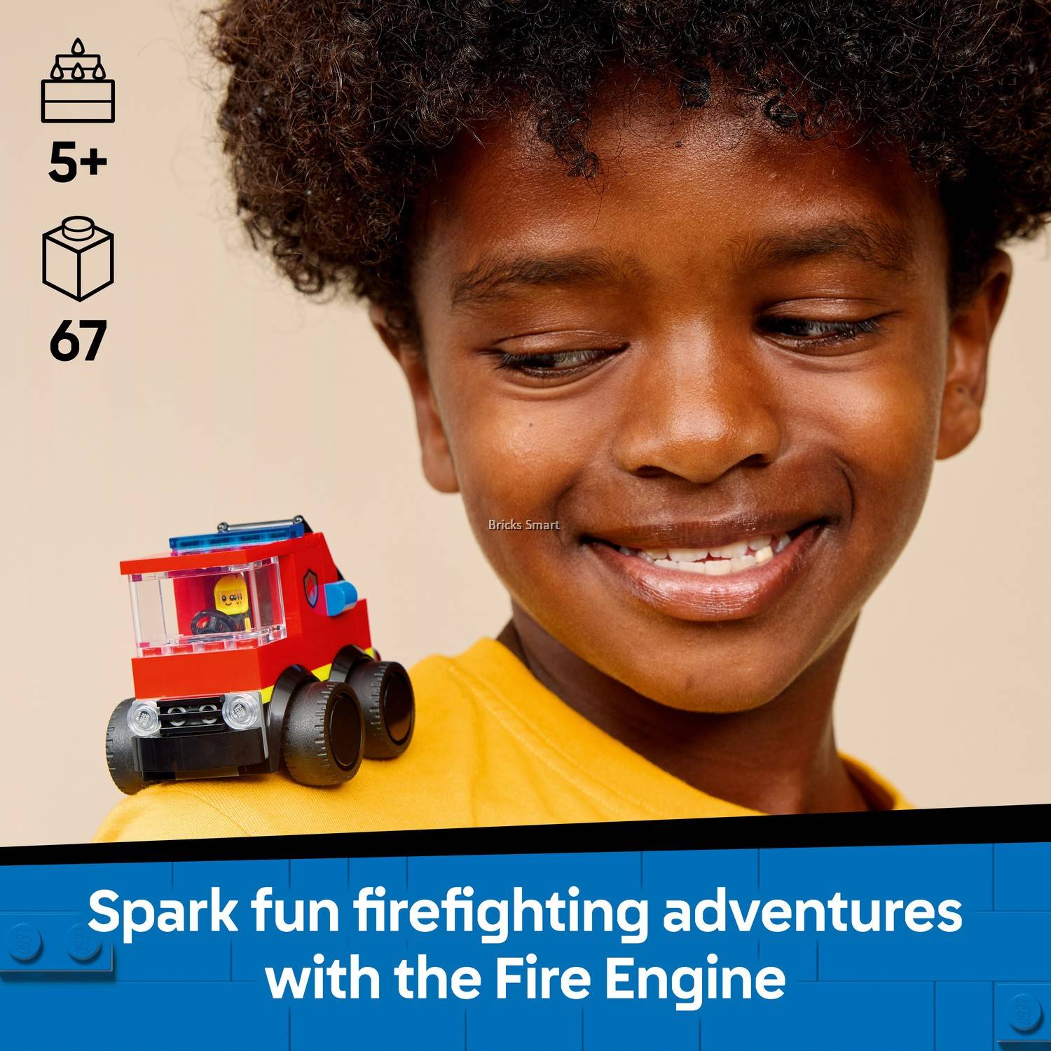 LEGO 60482 City Rides Fire Truck Mini Car Toy Building Kit with ...