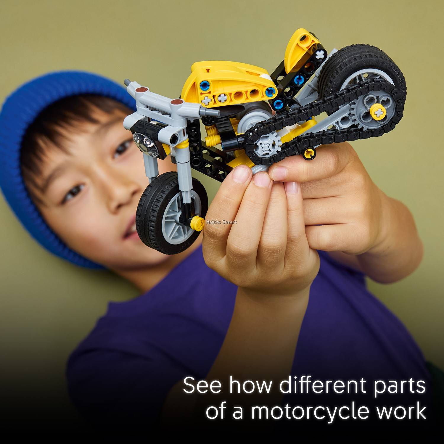 LEGO® 42225 Technic™ Yellow Motorcycle - Toy Building Set - Vehicle ...