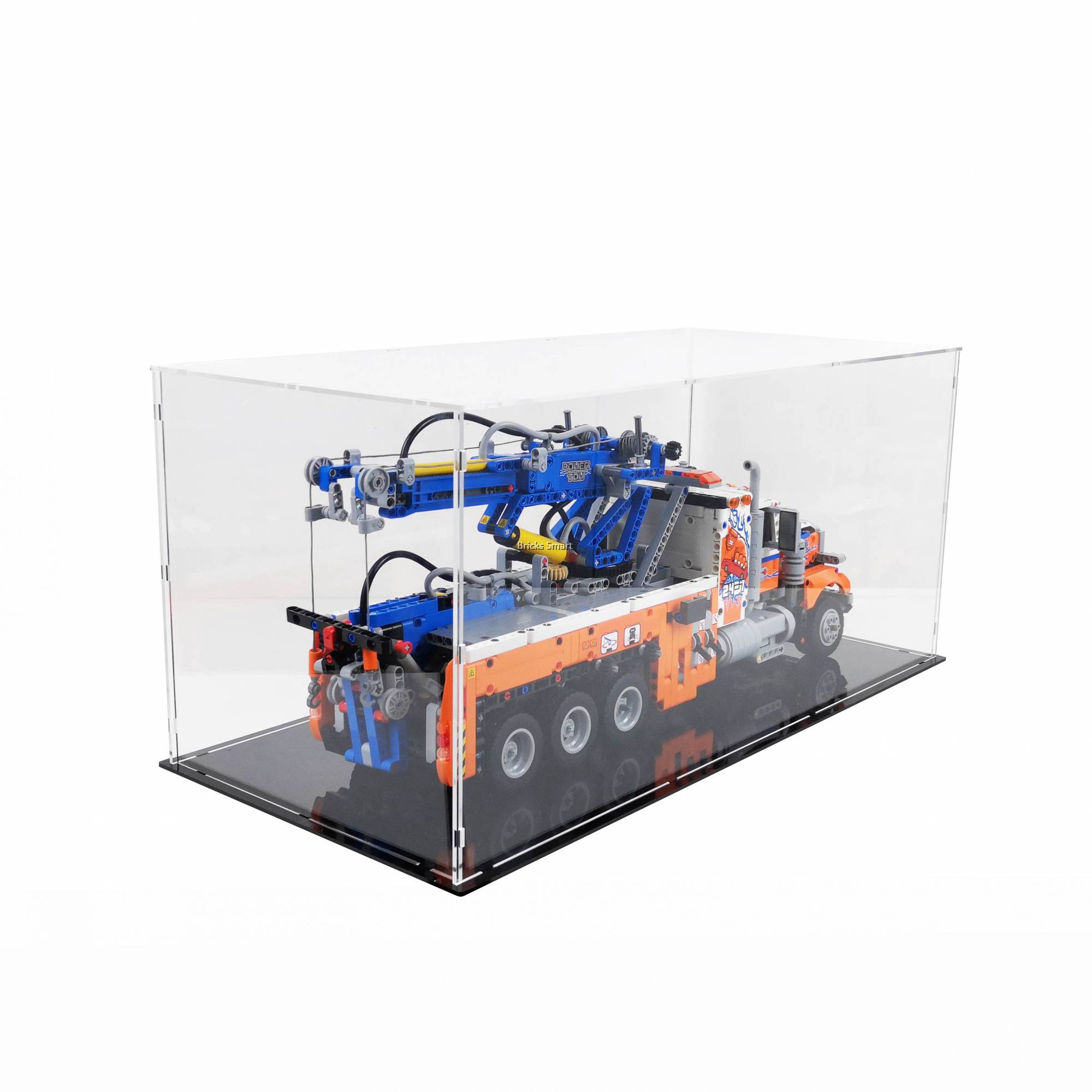 Acrylic Case with Black Base for 42128 LEGO Technic Heavy-Duty Tow Truck