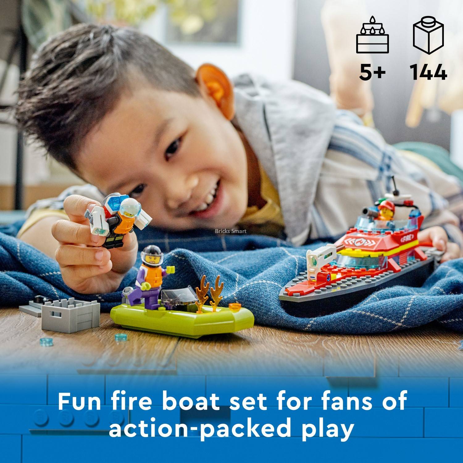 LEGO 60373 City Fire Rescue Boat Building Toy Set