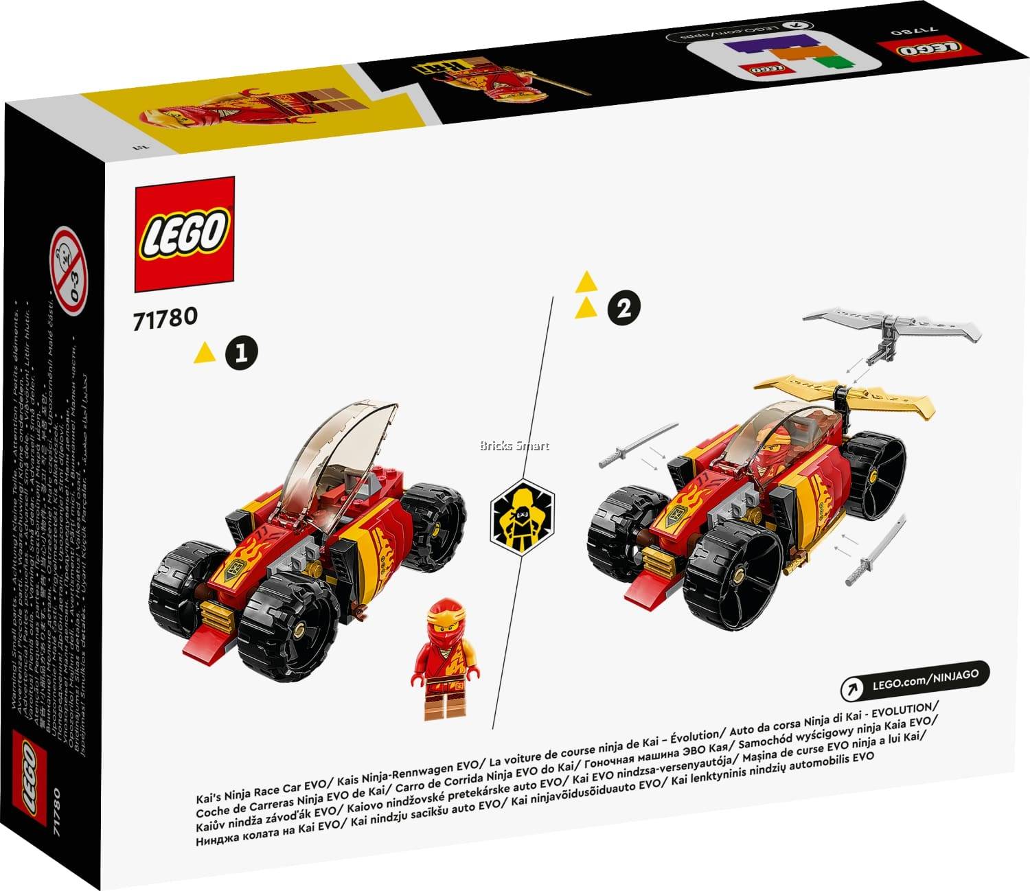 LEGO 71780 NINJAGO Kais Ninja Race Car EVO Building Toy Set