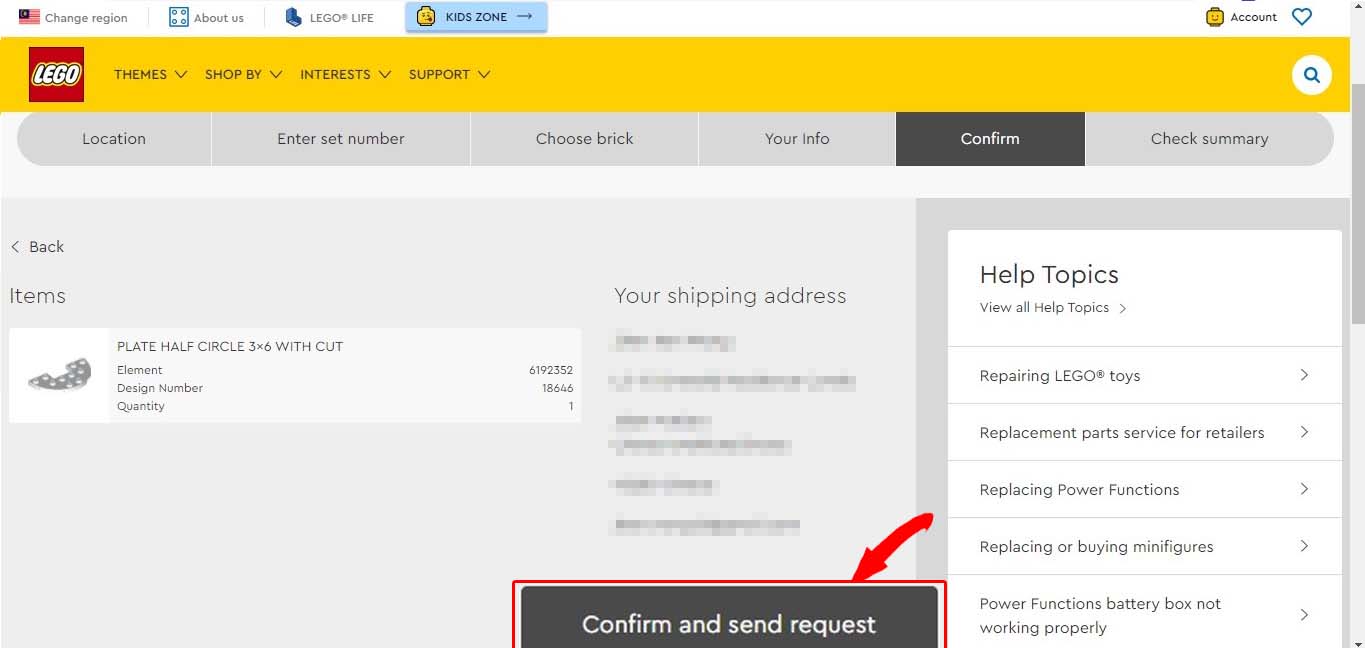 LEGO REPLACEMENT PARTS