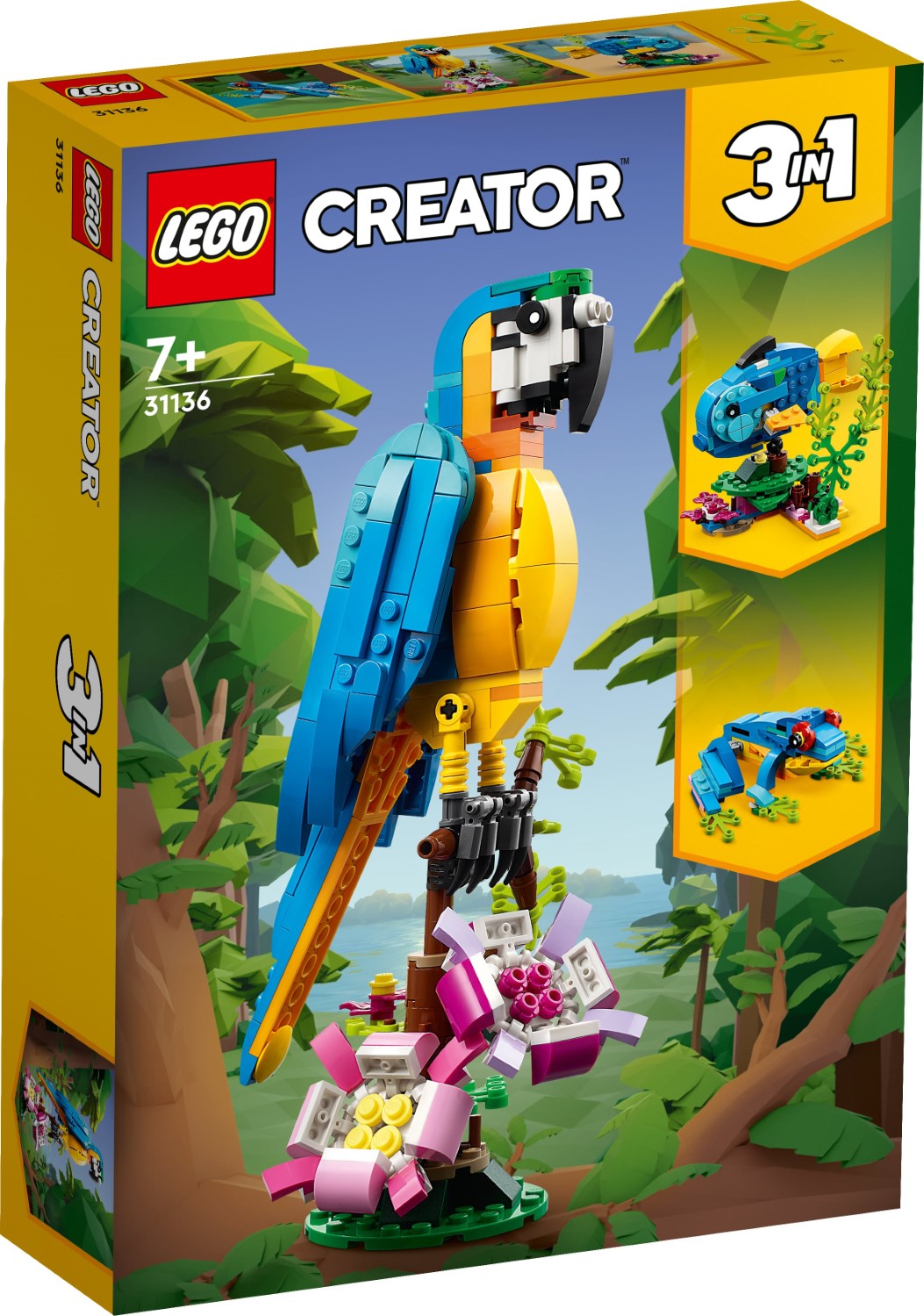 LEGO 31136 Creator Exotic Parrot Building Toy Set