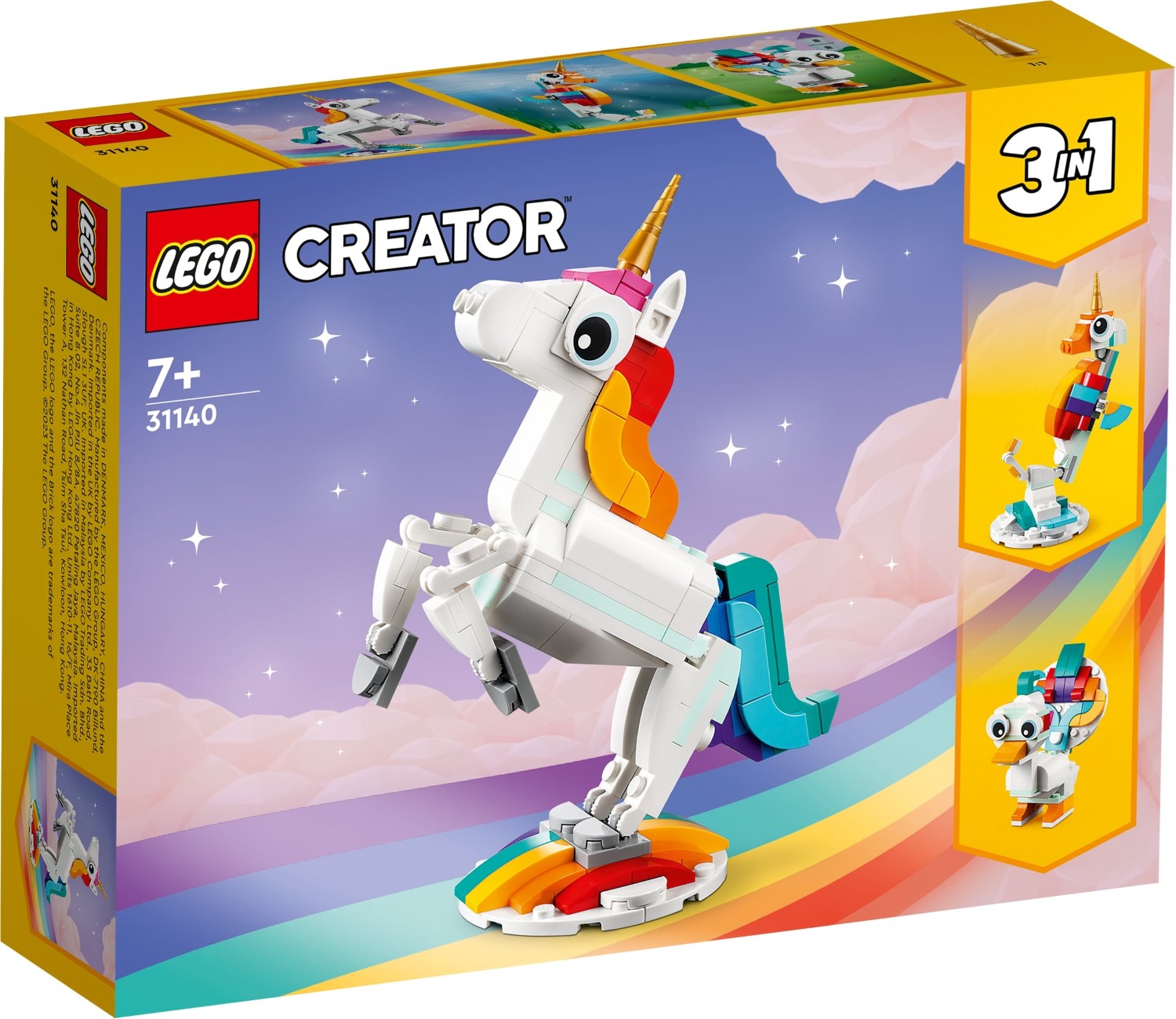 LEGO 31140 Creator Magical Unicorn Building Toy Set