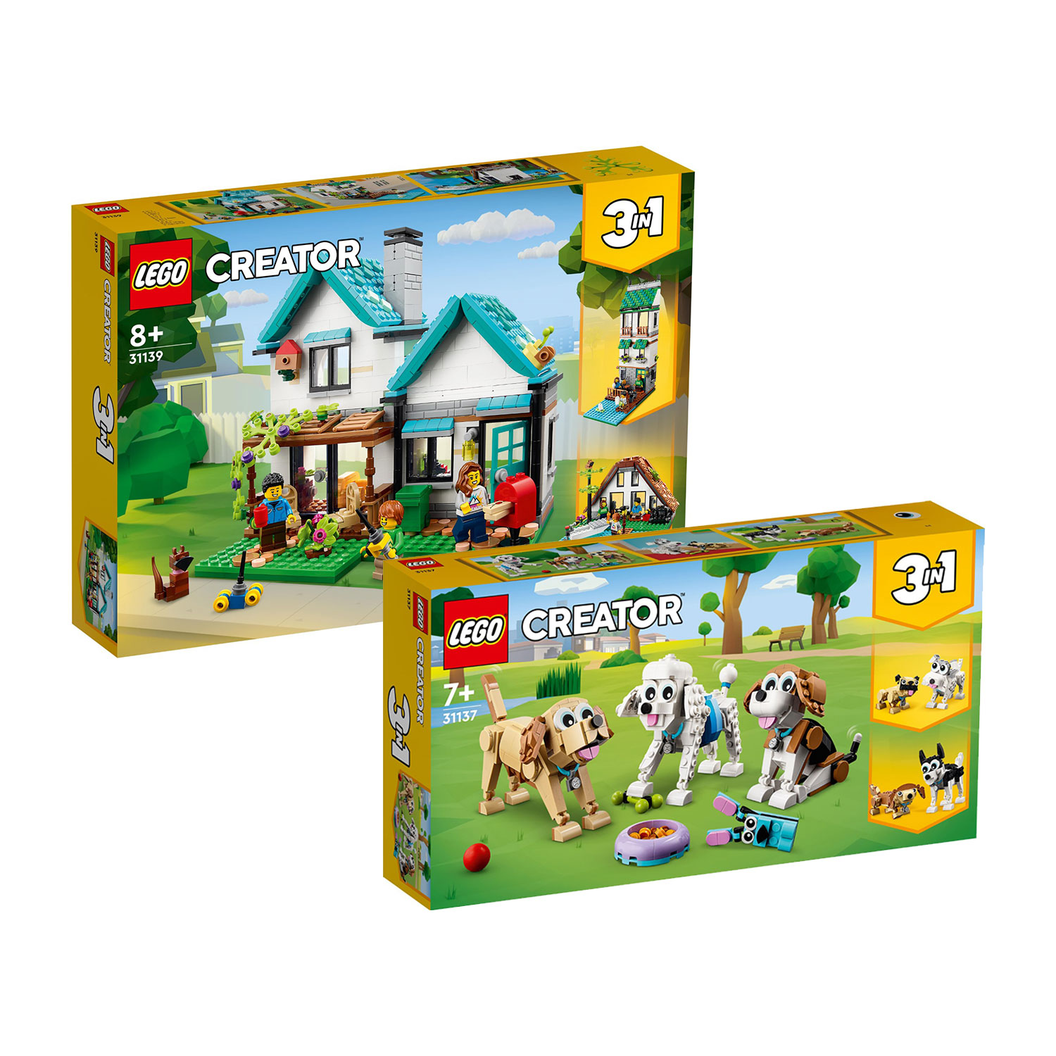 Bundle LEGO 31137 Creator Adorable Dogs + LEGO 31139 Creator Cosy House