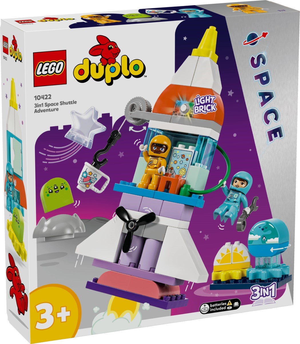 LEGO 10422 DUPLO 3in1 Space Shuttle Adventure Building Toy Set