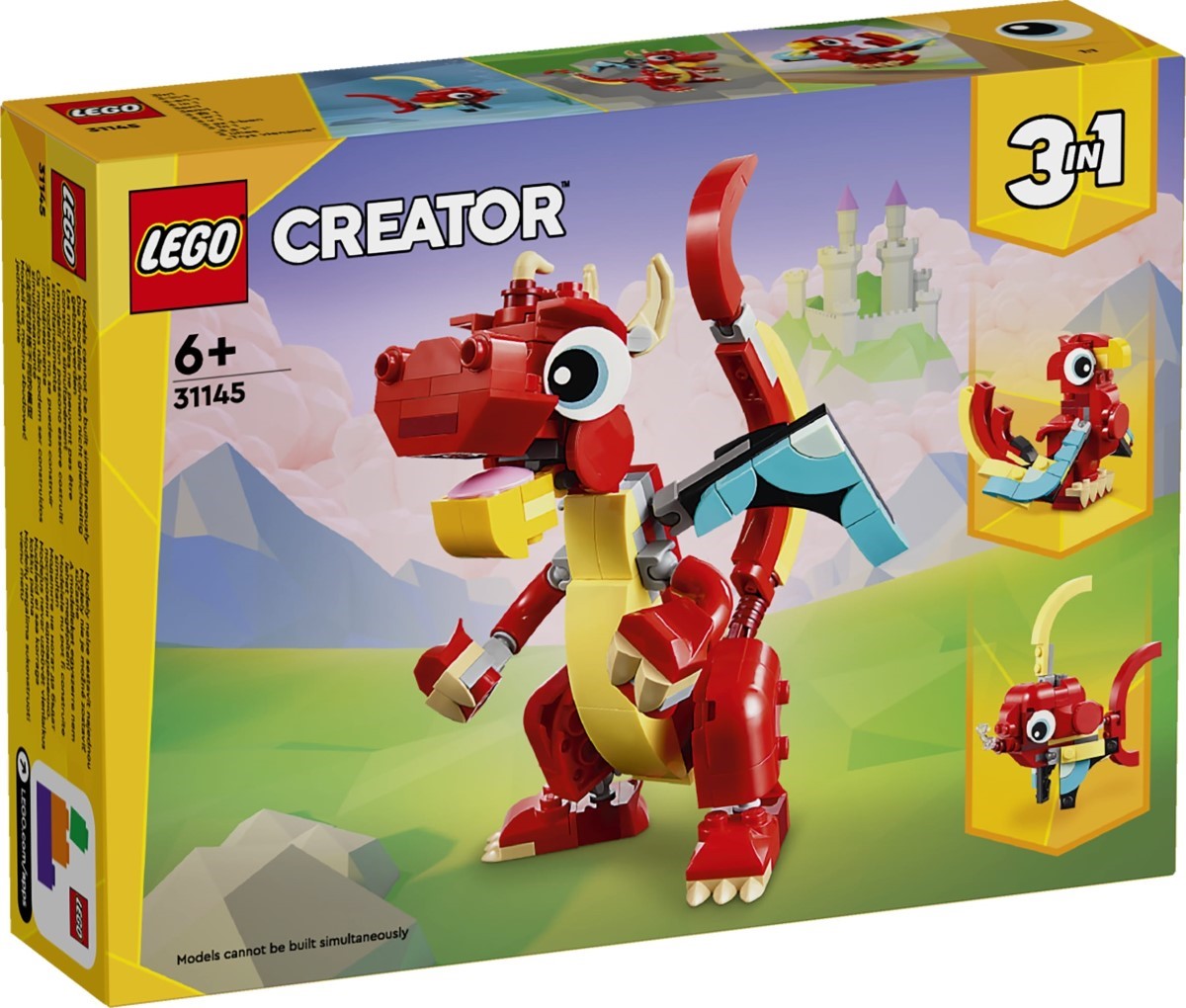 LEGO 31145 Creator Red Dragon Building Toy Set
