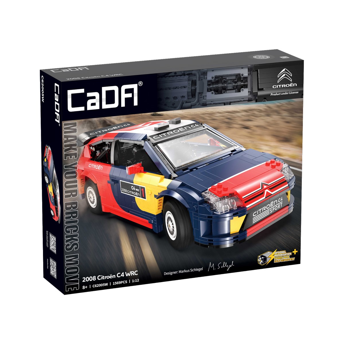 CaDA 2008 Citroen C4 WRC 1:12 C62005W Block Toy Set