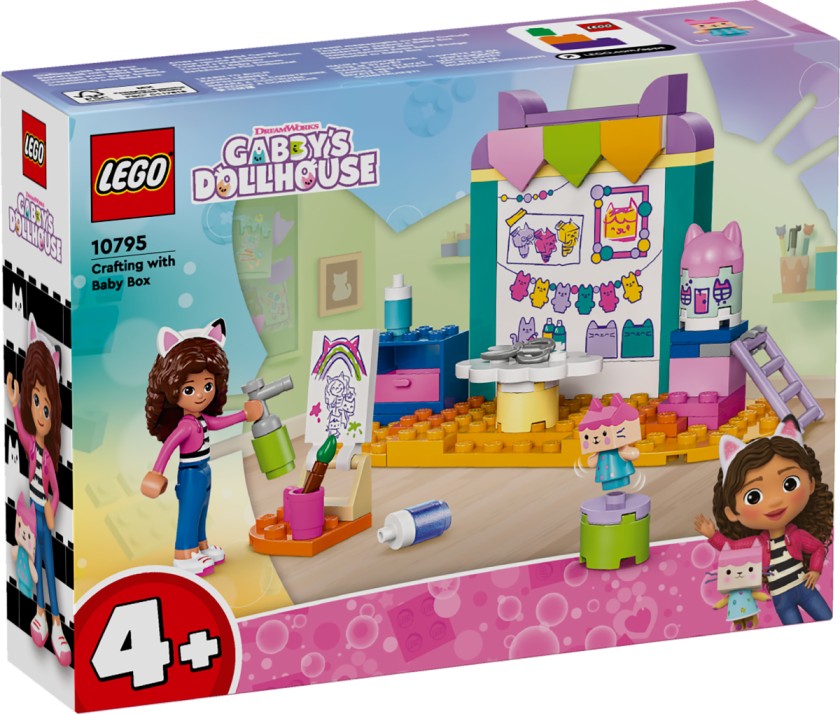 LEGO 10795 Gabby's Dollhouse Crafting with Baby Box Building Toy Set