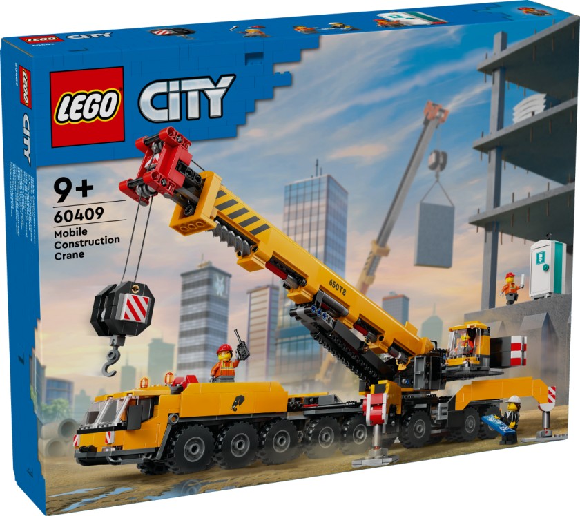 LEGO 60409 City Yellow Mobile Construction Crane Building Toy Set