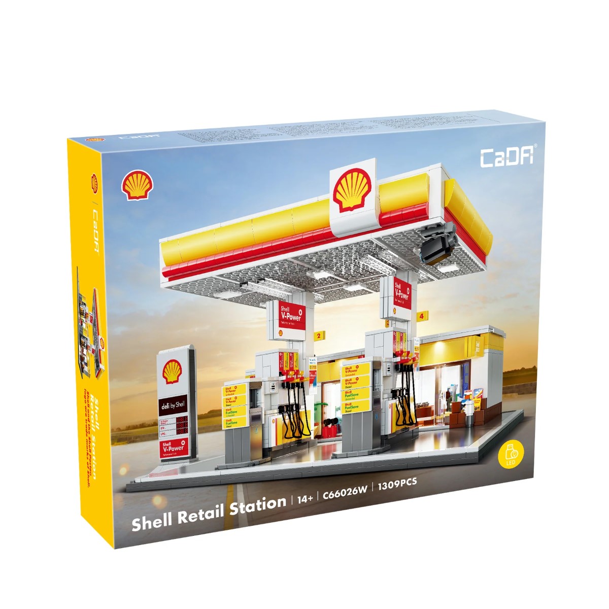 CaDA Shell Retail Station C66026W Block Toy Set (1309 Pieces)