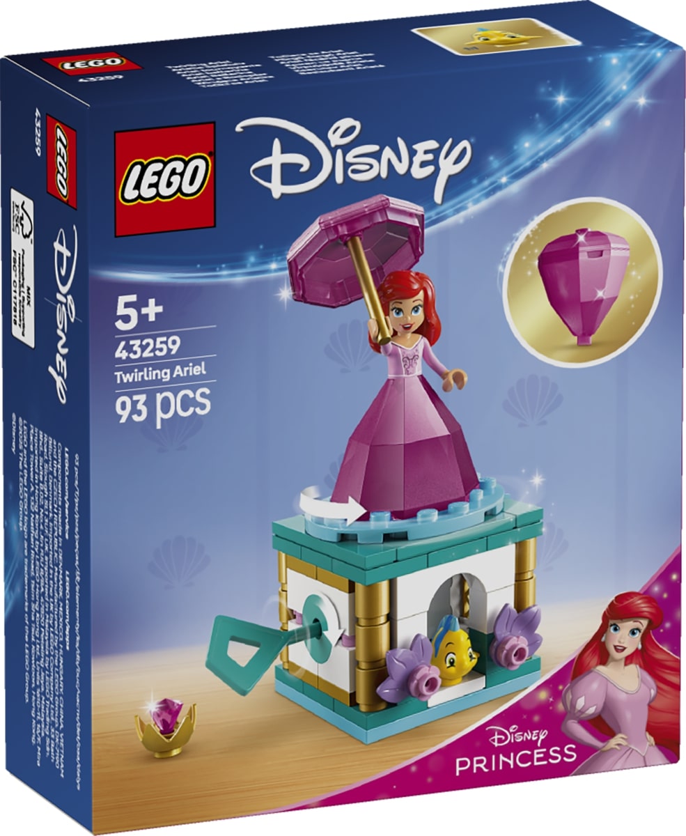 LEGO 43259 Disney Twirling Ariel Building Toy Set (93 Pieces)