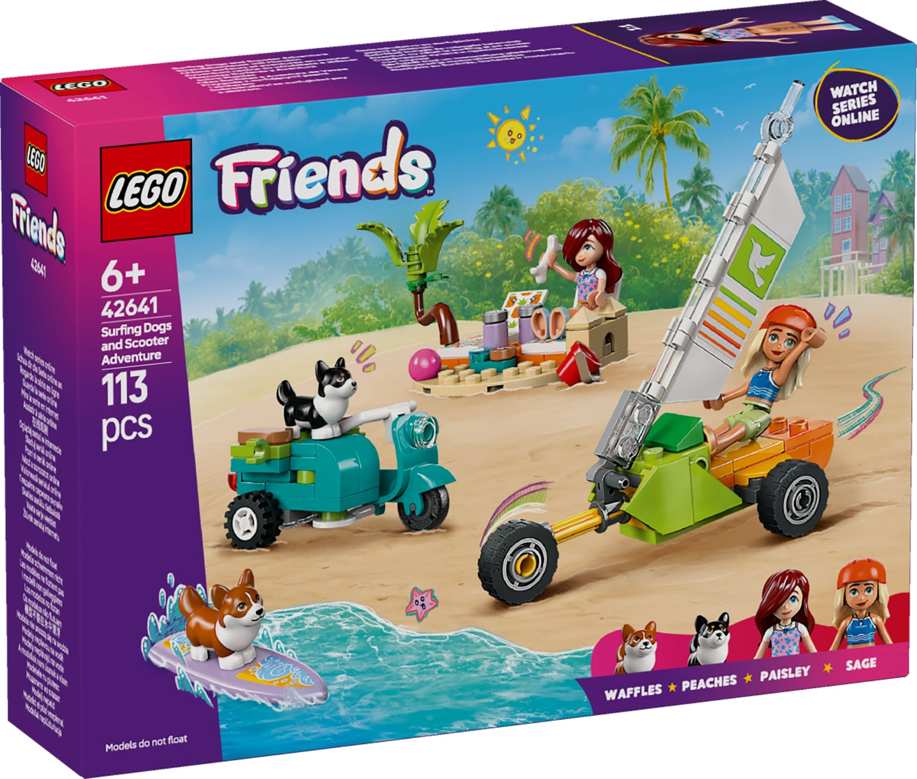 LEGO 42641 LEGO Friends Surfing Dogs and Scooter Adventure Building Toy ...