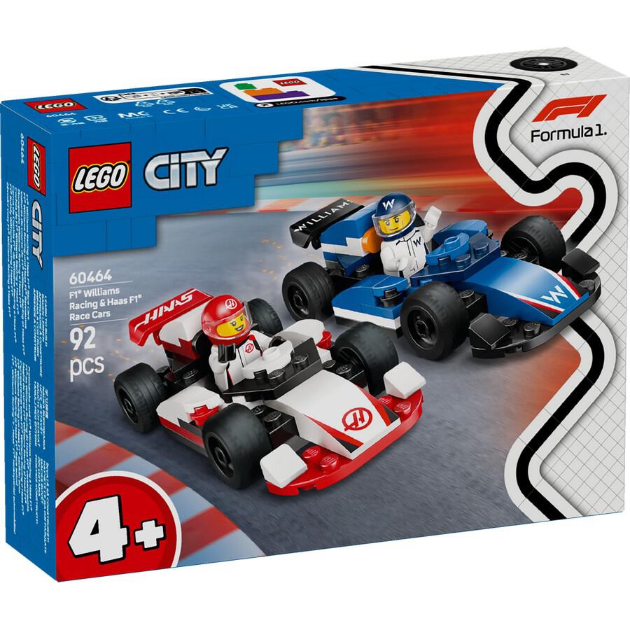 LEGO 60464 City Formula F1 Williams Racing & Haas F1 Race Cars Building ...