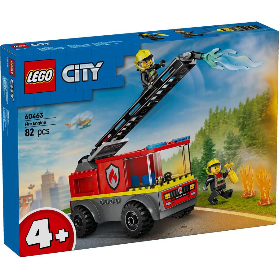 LEGO 60463 City Fire Ladder Truck Building Toy Set (82 Pieces)