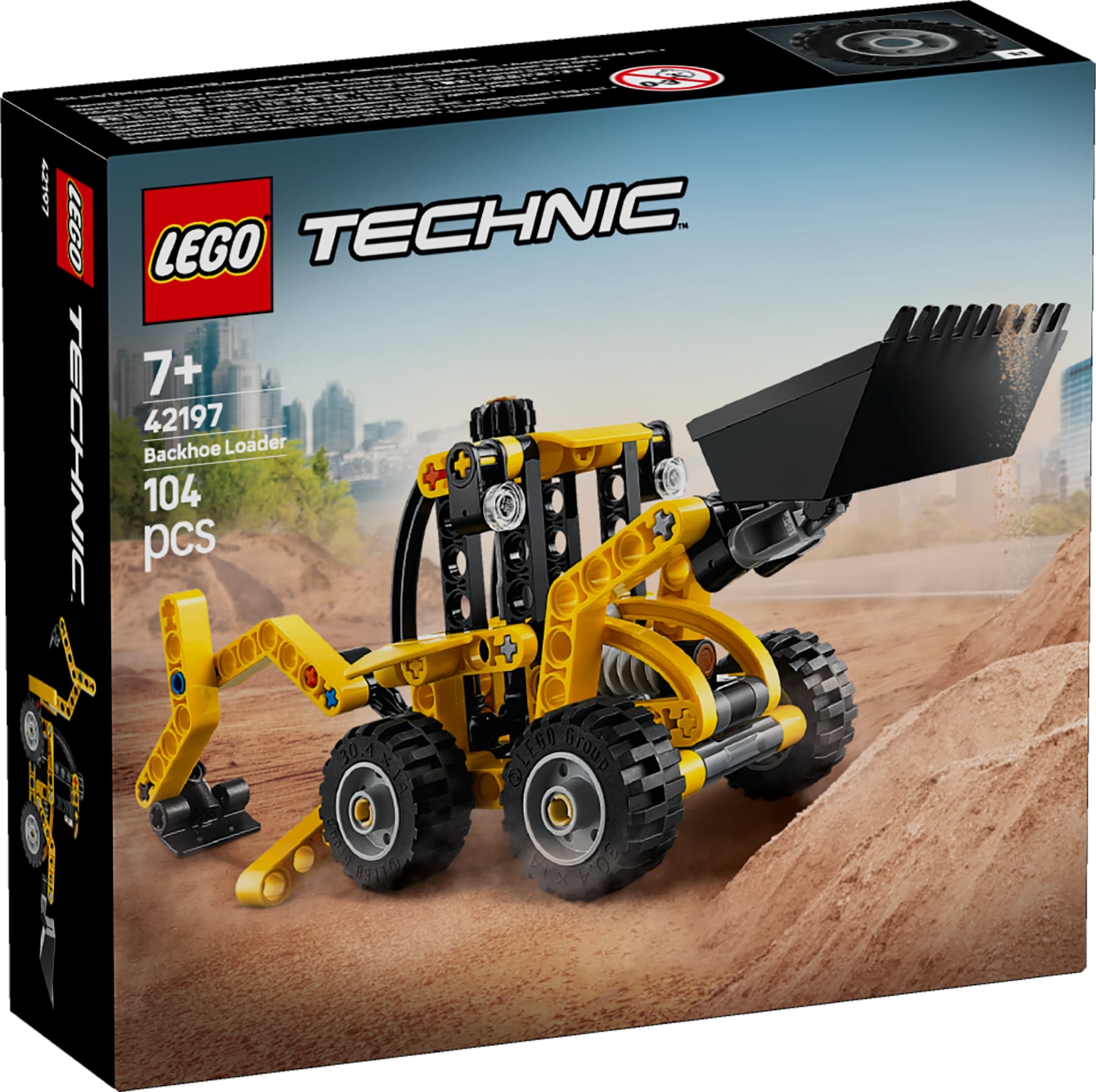 LEGO 42197 Technic Backhoe Loader Building Toy Set (104 Pieces)