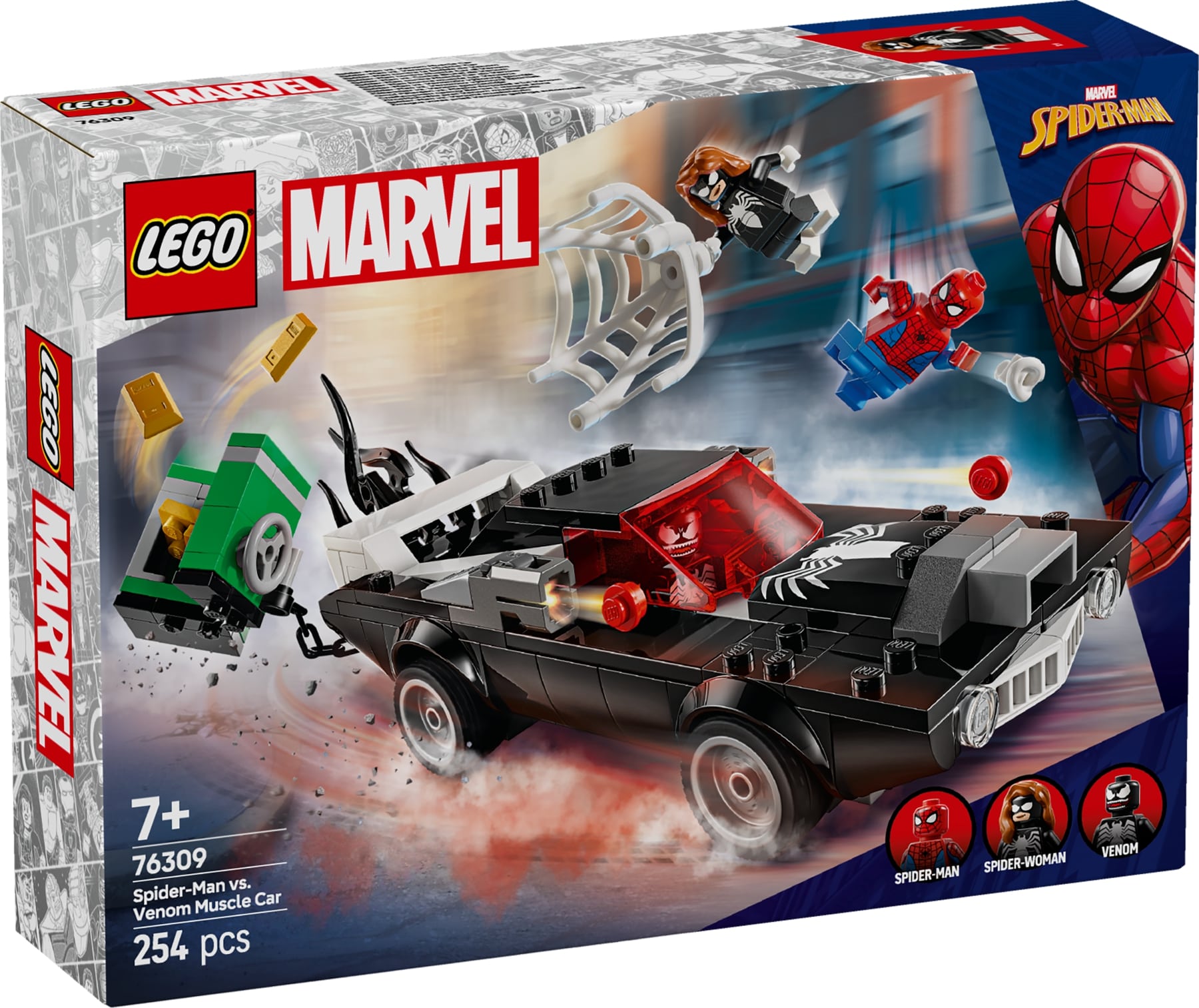 LEGO 76309 Marvel Super Heroes Spider-Man vs. Venom Muscle Car Building ...