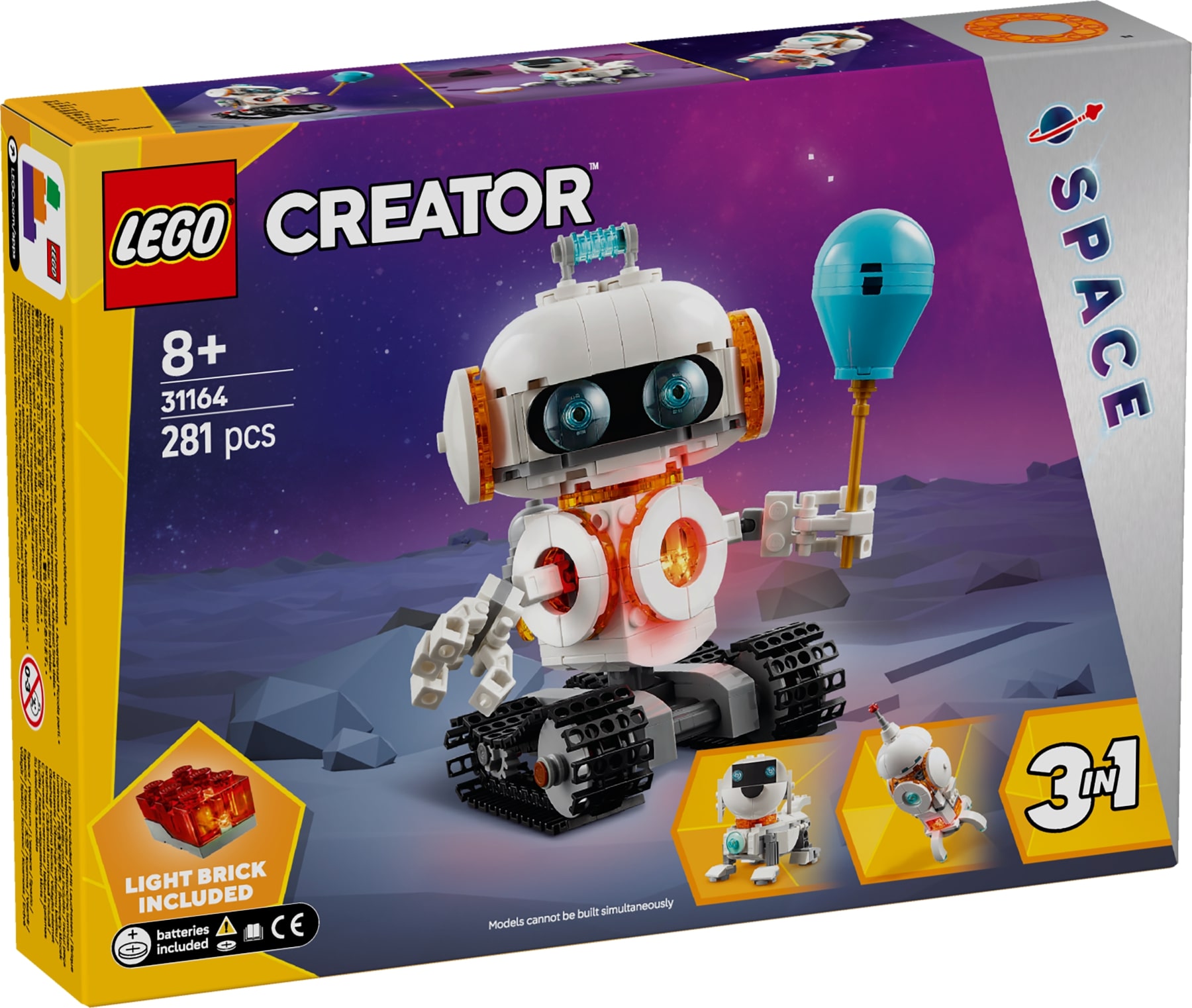 LEGO 31164 LEGO Creator Space Robot Building Toy Set (281 Pieces)