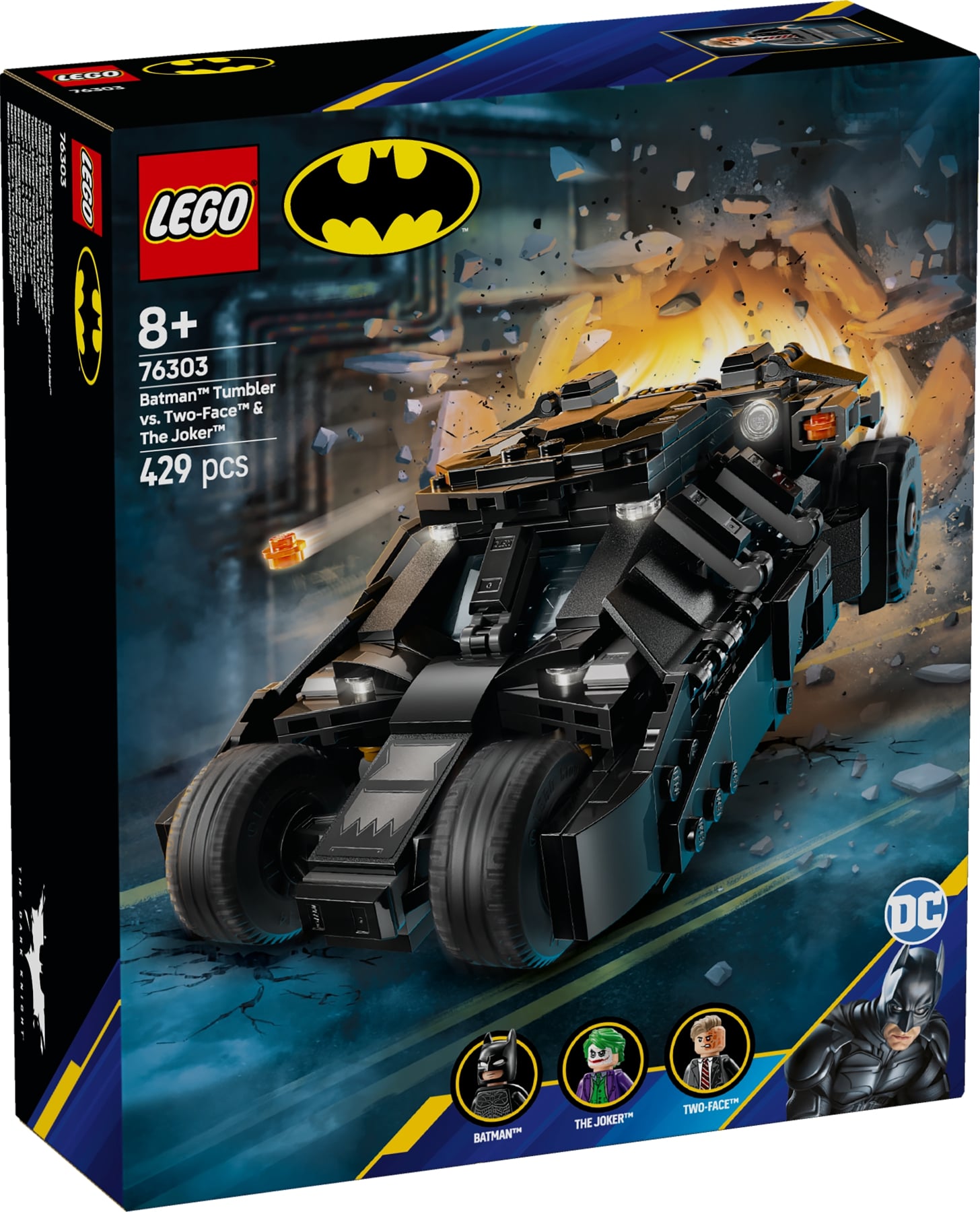 LEGO 76303 DC Super Heroes Batman Tumbler vs. Two-Face & The Joke ...
