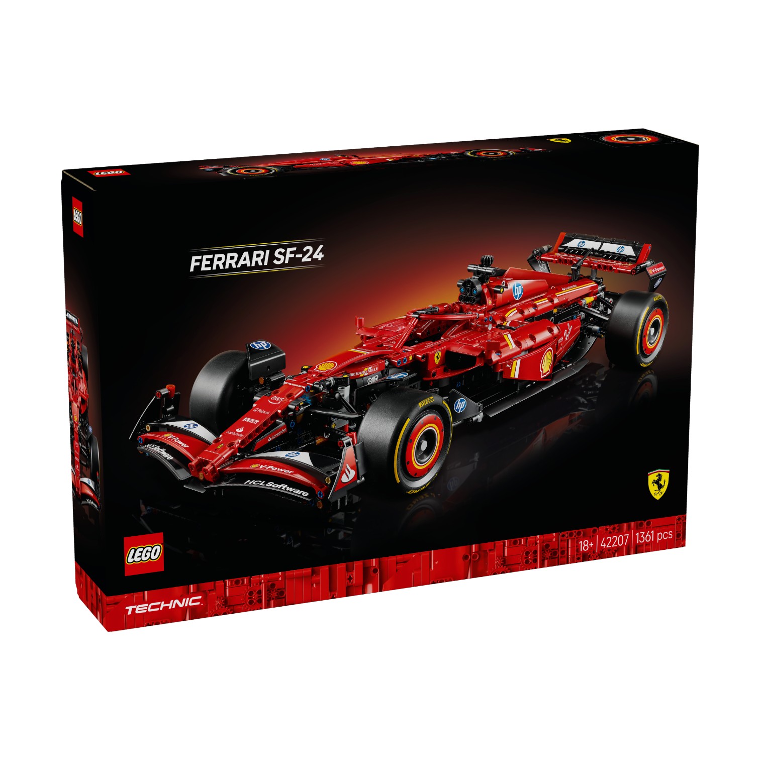 LEGO 42207 Technic Ferrari SF-24 F1 Car Building Toy Set (1361 Pieces)