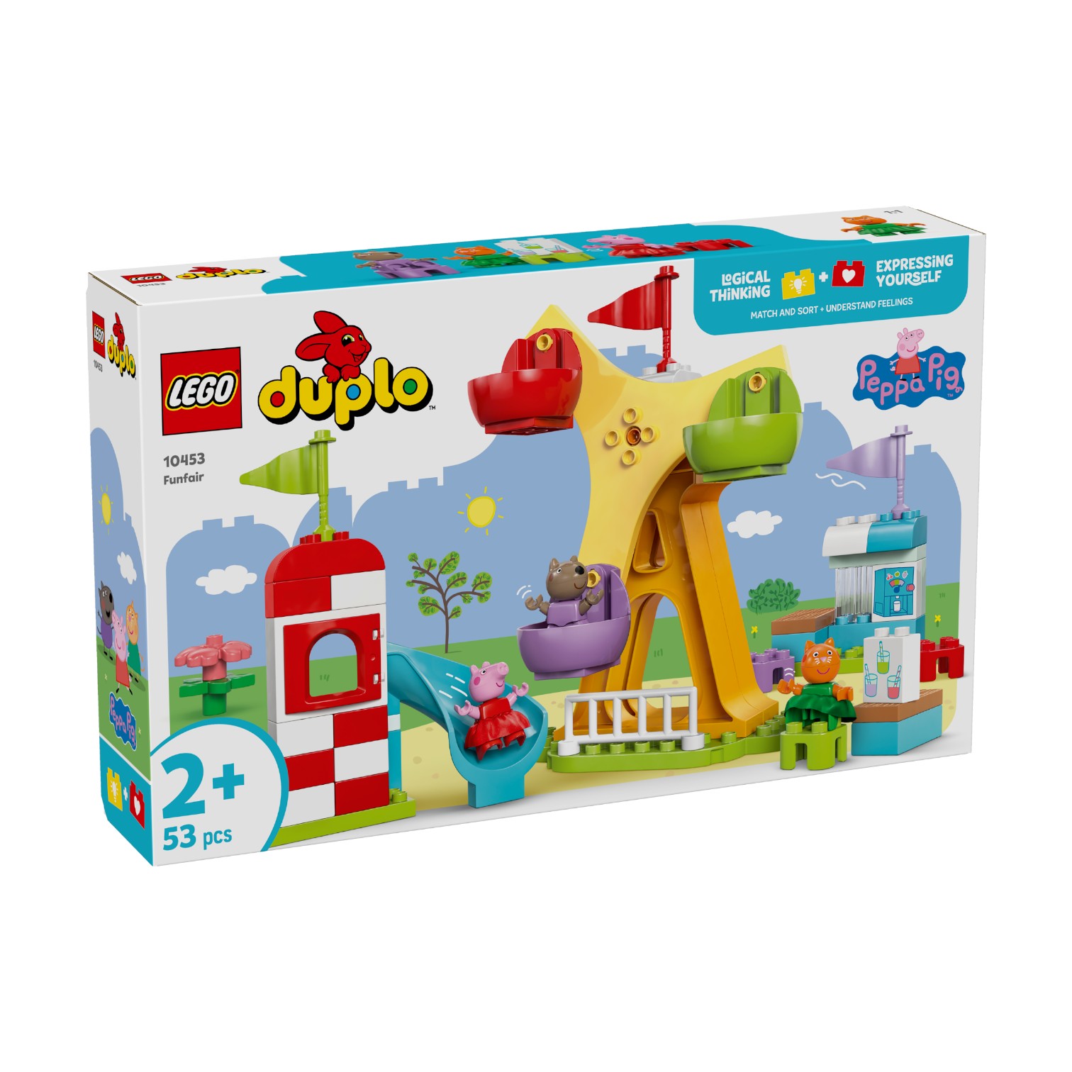 LEGO 10453 DUPLO Peppa Pig Funfair Building Toy Set (53 Pieces)