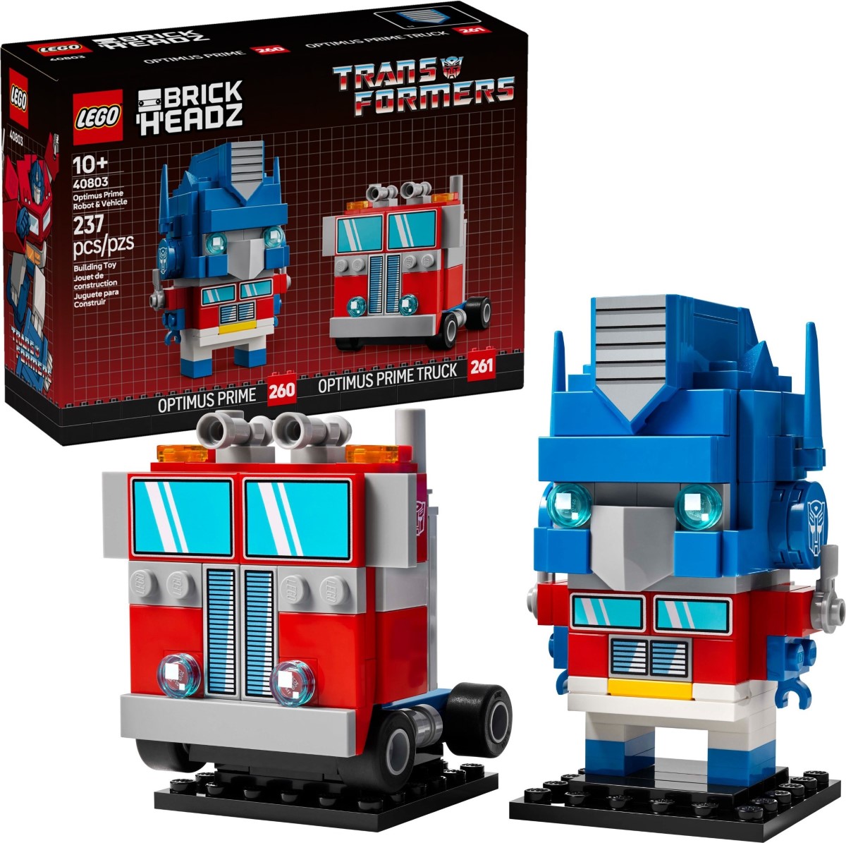 LEGO 40803 Brickheadz Optimus Prime Robot & Vehicle Building Set (237 ...