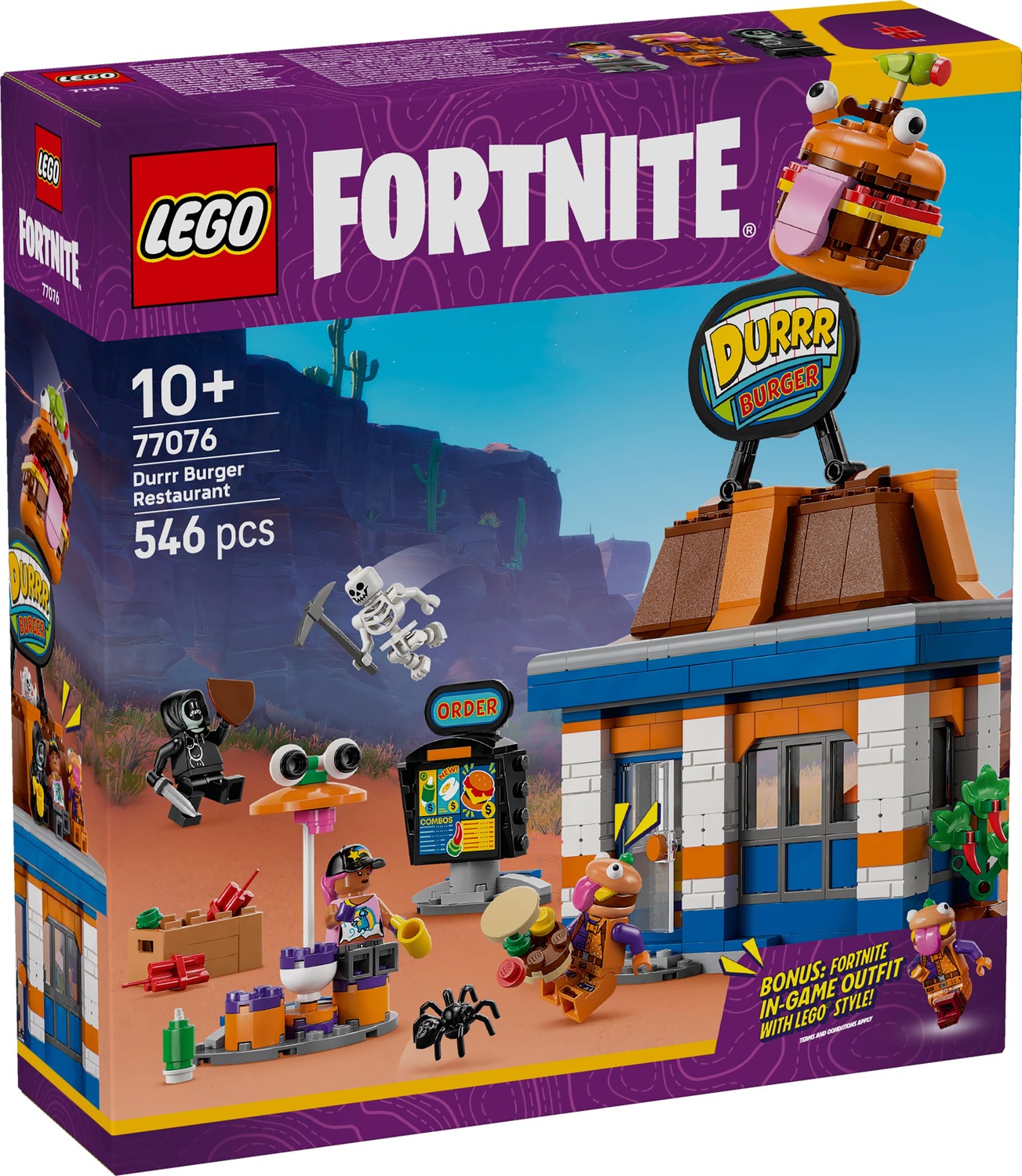 LEGO 77076 Fortnite Durrr Burger Restaurant Building Toy Set