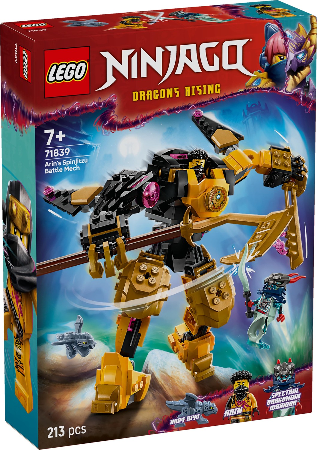 LEGO 71839 NINJAGO Arin's Spinjitzu Battle Mech Building Toy Set