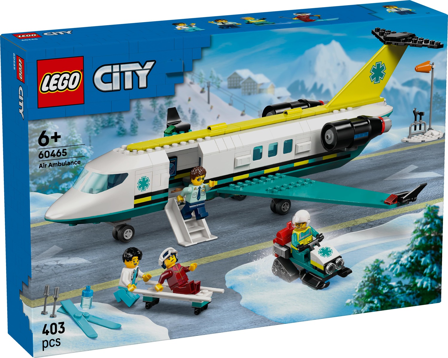 LEGO 60465 City Emergency Air Ambulance Airplane Building Toy Set