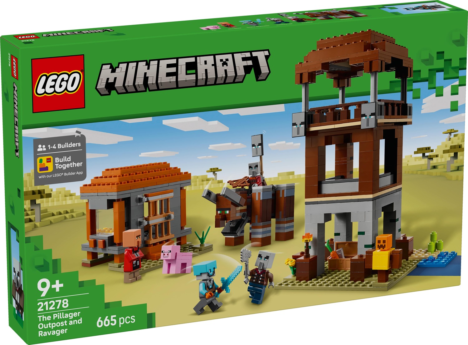 LEGO 21278 Minecraft The Pillager Outpost and Ravager Building Toy Set