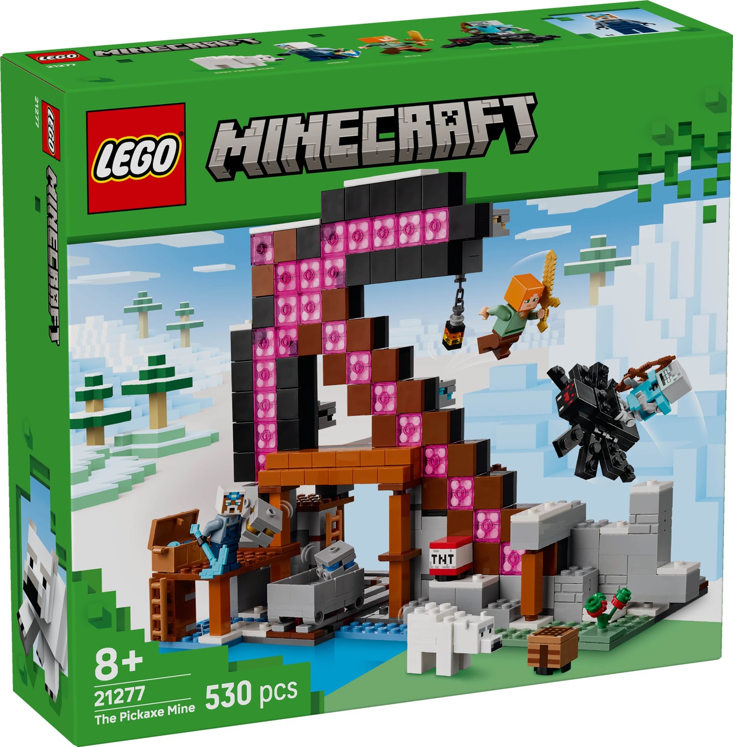 LEGO 21277 Minecraft The Pickaxe Mine Building Toy Set