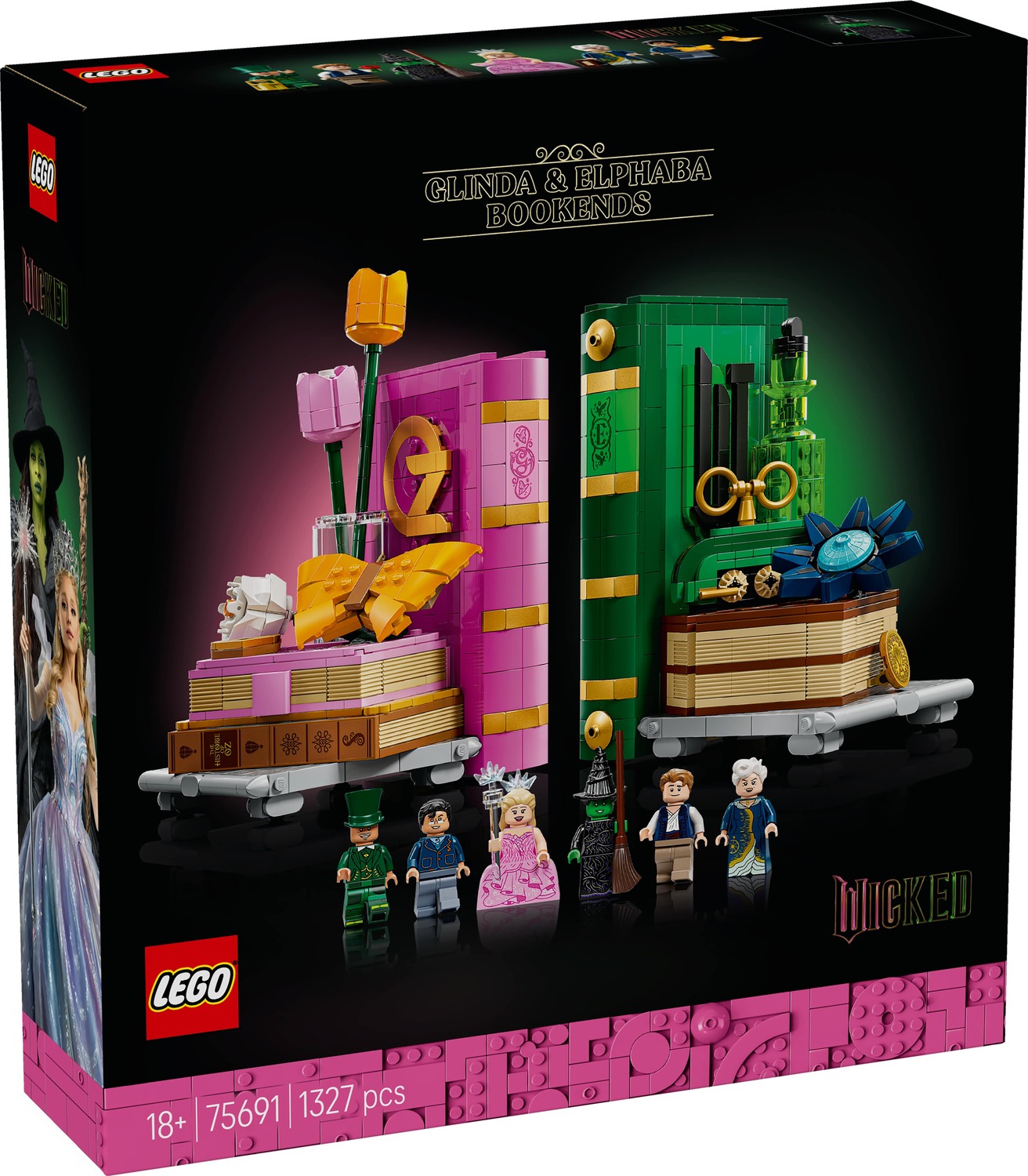 LEGO 75691 Wicked Glinda & Elphaba Bookends Building Kit