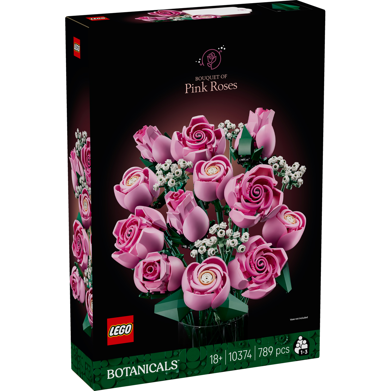 LEGO 10374 Botanicals Bouquet of Pink Roses Building Toy Set (789 Pieces)