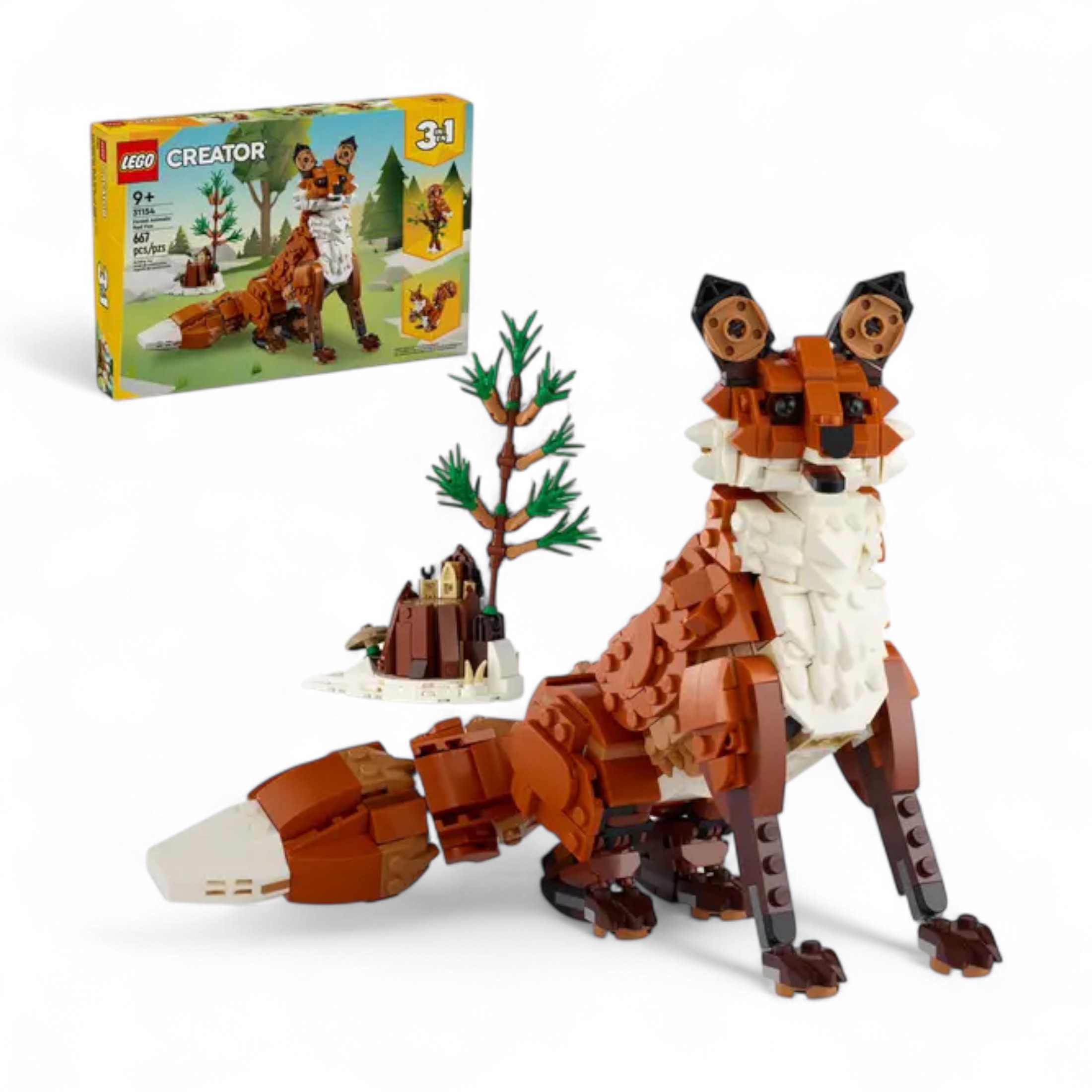 LEGO 31154 Creator Forest Animal: Red Fox Building Toy Set (677 pieces)