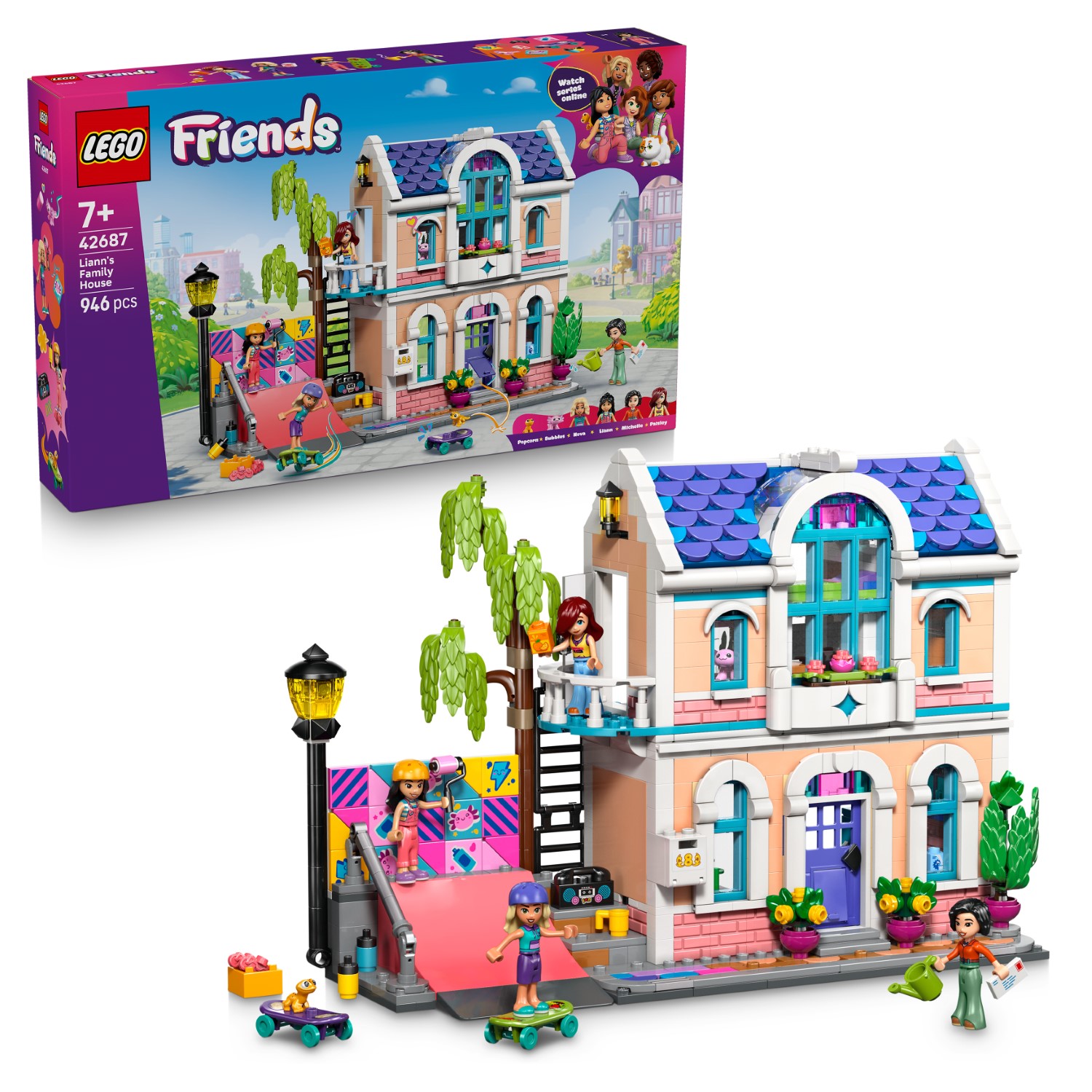 LEGO 42687 Friends Liann's Family House Building Toy Dollhouse 4 ...