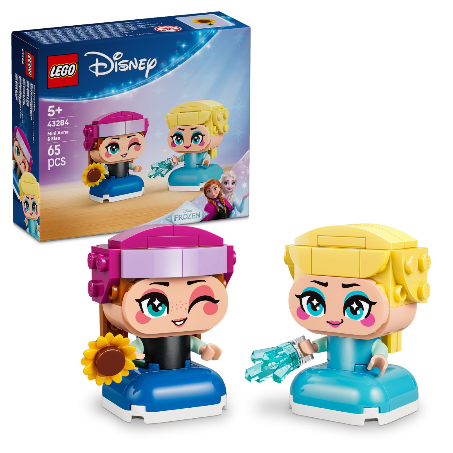 LEGO 43284 Disney Frozen Mini Anna & Elsa 2 Brick-Built Frozen Toy ...
