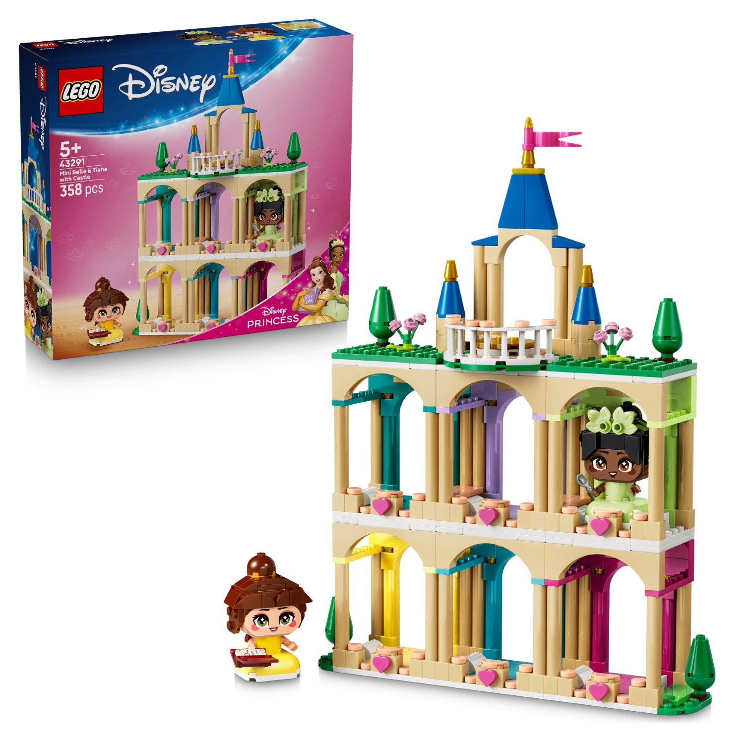 LEGO 43291 Disney Princess Mini Belle & Tiana with Castle Disney Castle ...