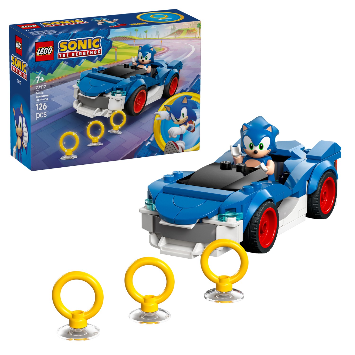 LEGO 77117 Sonic the Hedgehog™ Sonic: Speedster Lightning Race Car ...