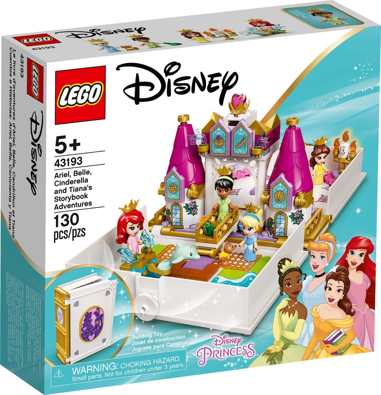 43193 LEGO Disney Ariel, Belle, Cinderella and Tiana's Storybook ...
