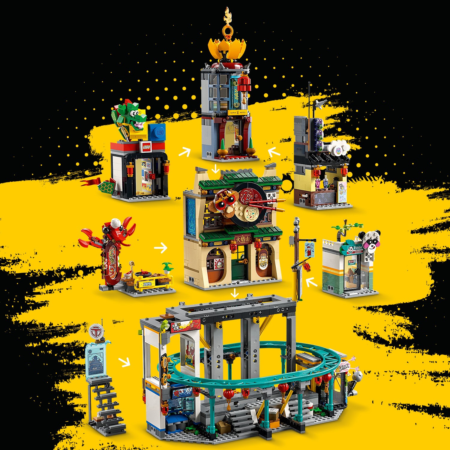 80036 LEGO Monkie Kid The City of Lanterns (2187 Pieces)